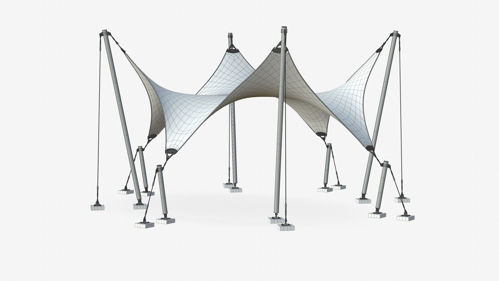 3D Tensile Structures System model - TurboSquid 1894253