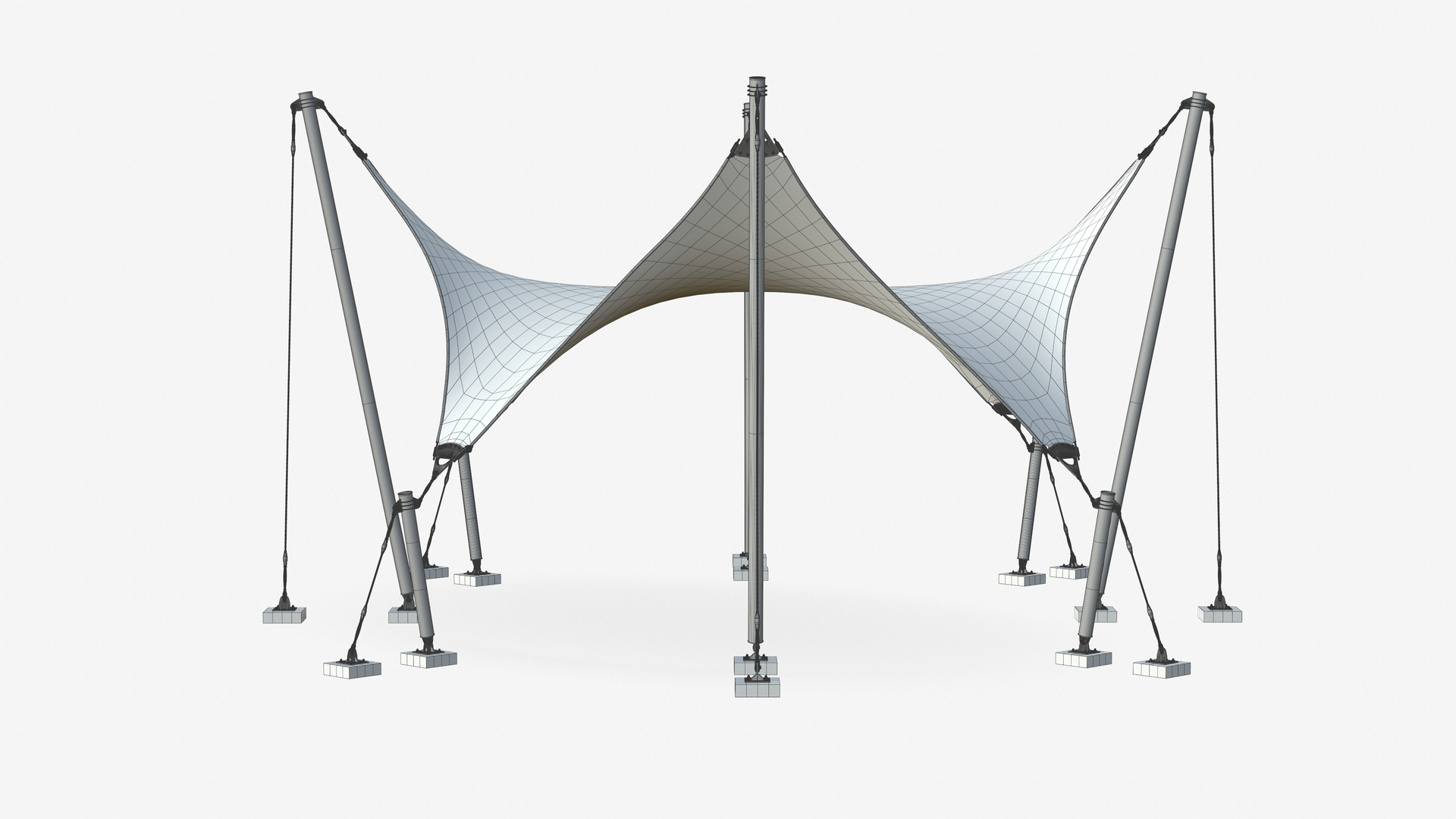 3D Tensile Structures System model - TurboSquid 1894253