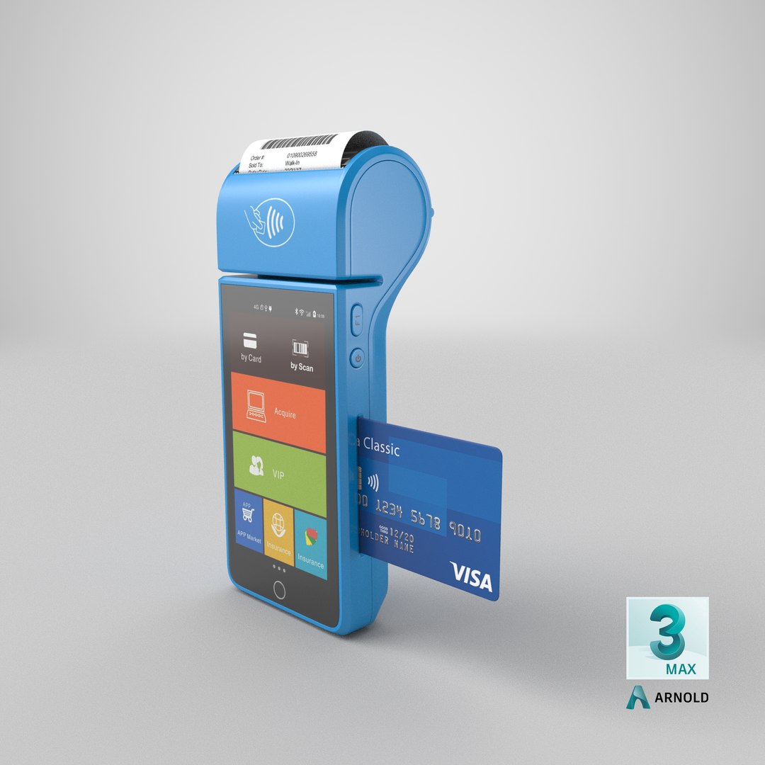 3D Model Payment Credit Card Terminal - TurboSquid 1926455