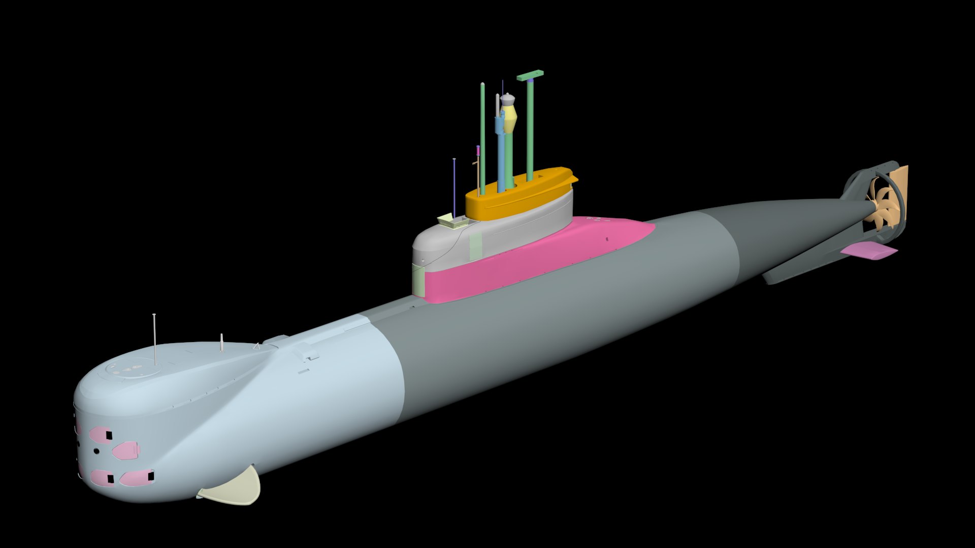 3D Type 206 Class Submarine Model - TurboSquid 2061877