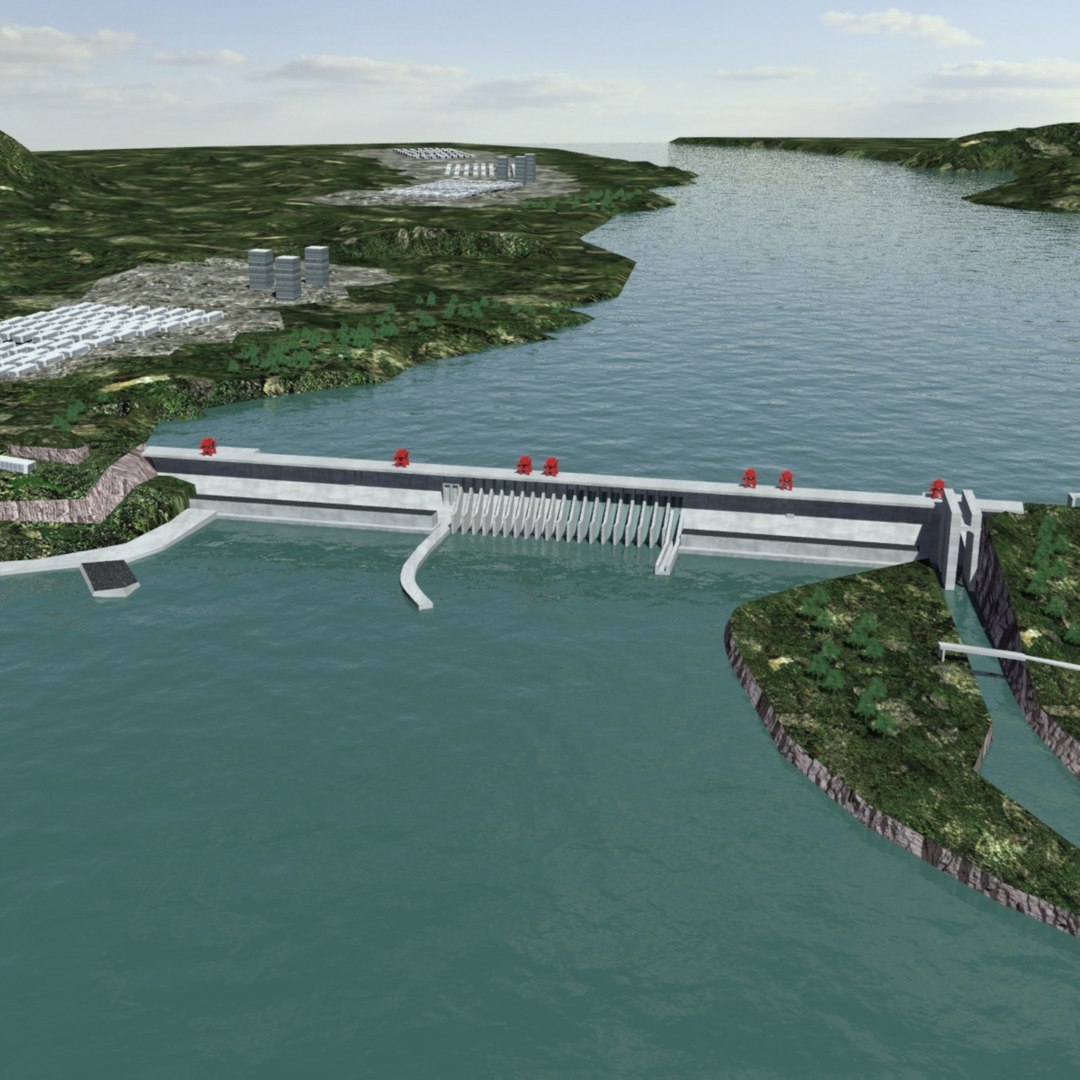3D Chinese Three Gorges Dam Model - TurboSquid 2141329