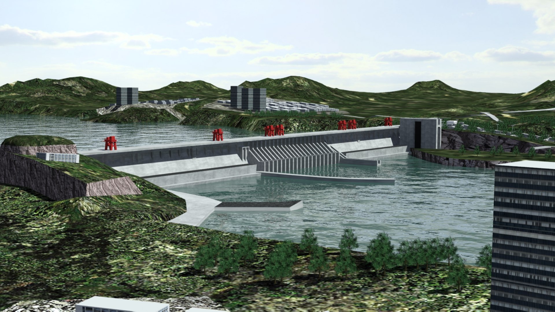 3D Chinese Three Gorges Dam Model - TurboSquid 2141329