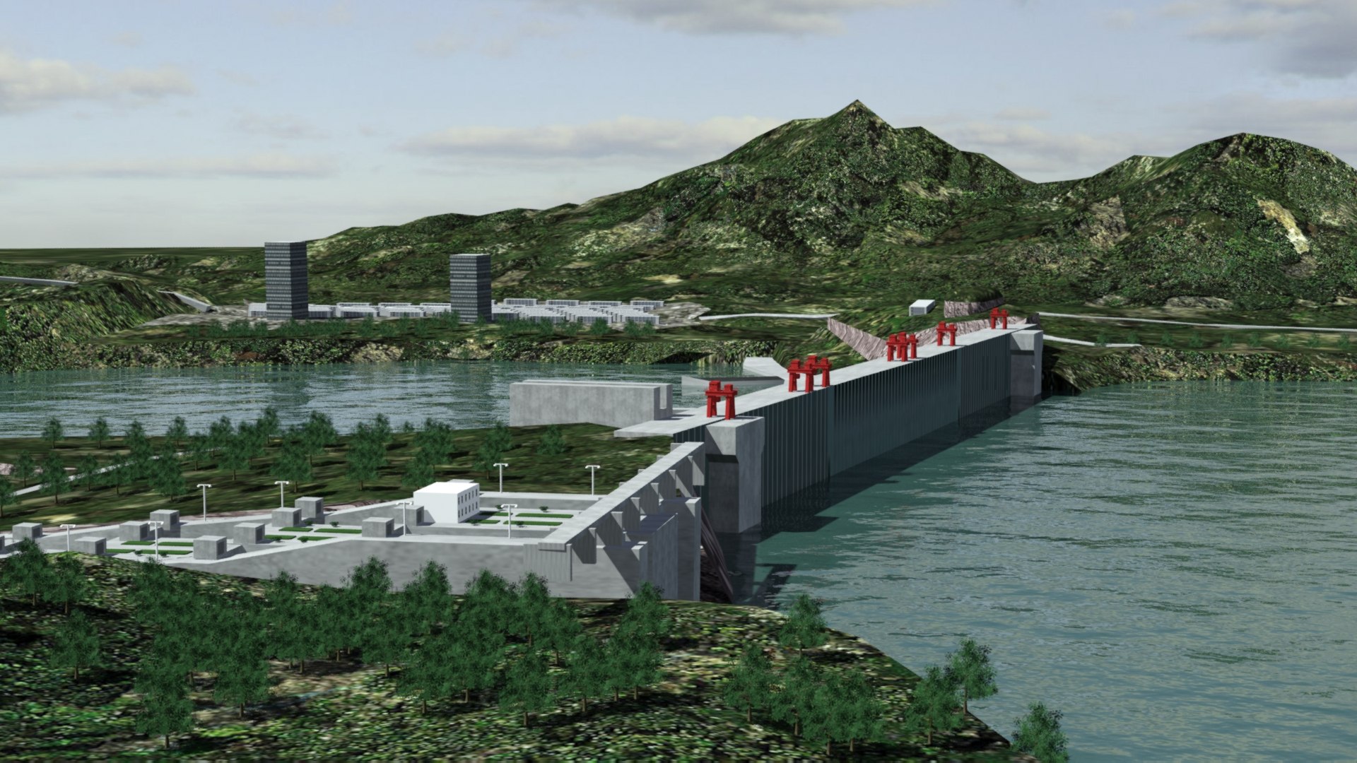 3D Chinese Three Gorges Dam Model - TurboSquid 2141329