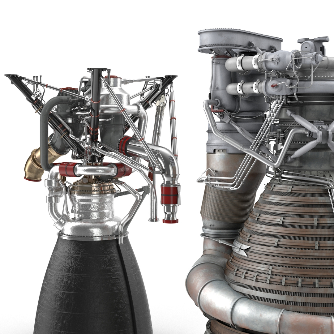 rocket engines 3d c4d