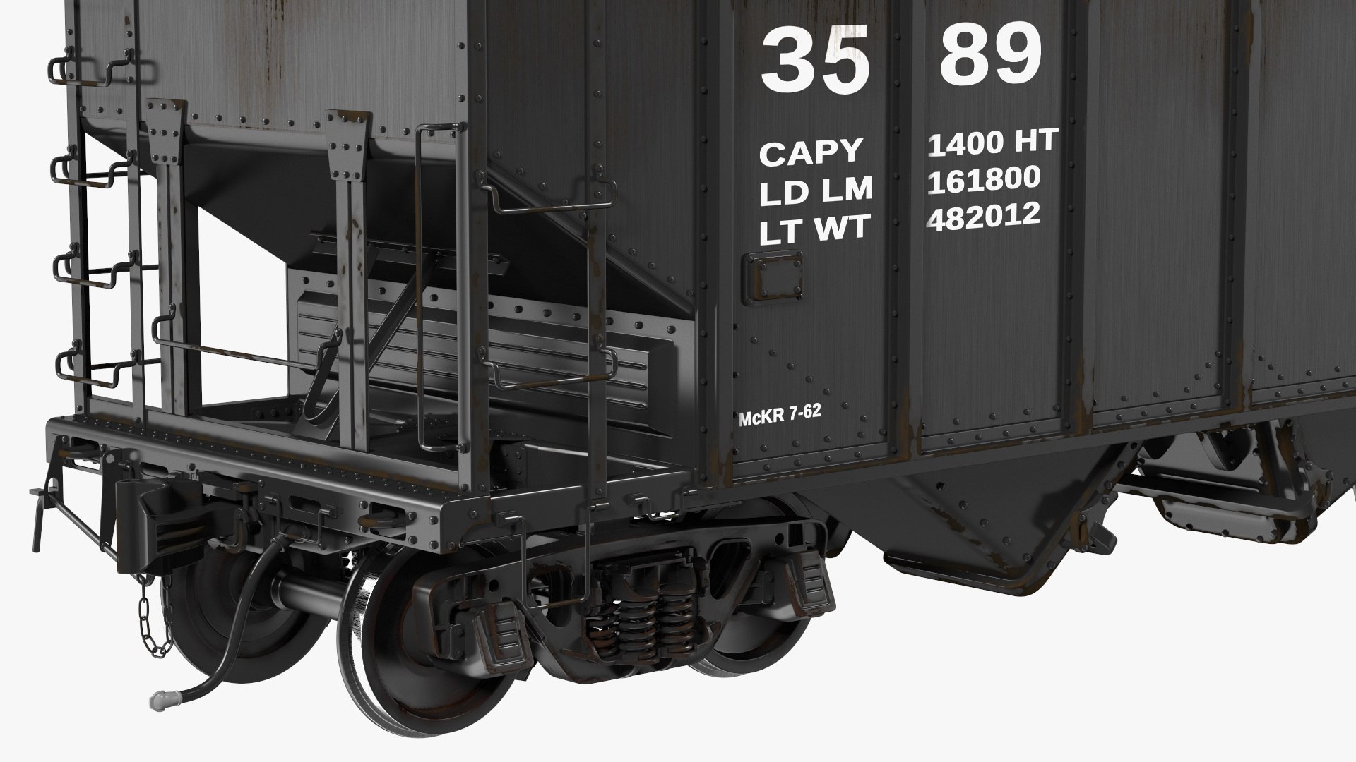 3D Two Bay Covered Hopper model - TurboSquid 2148463