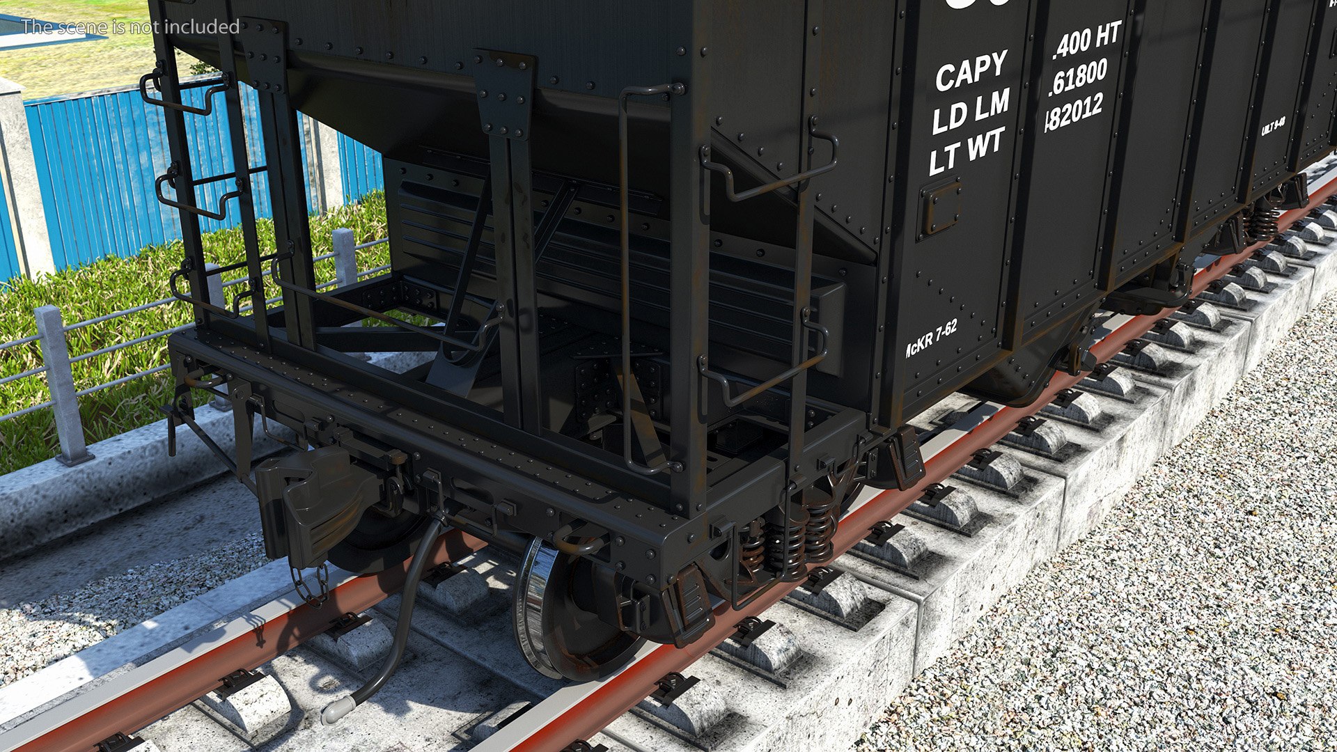 3D Two Bay Covered Hopper model - TurboSquid 2148463