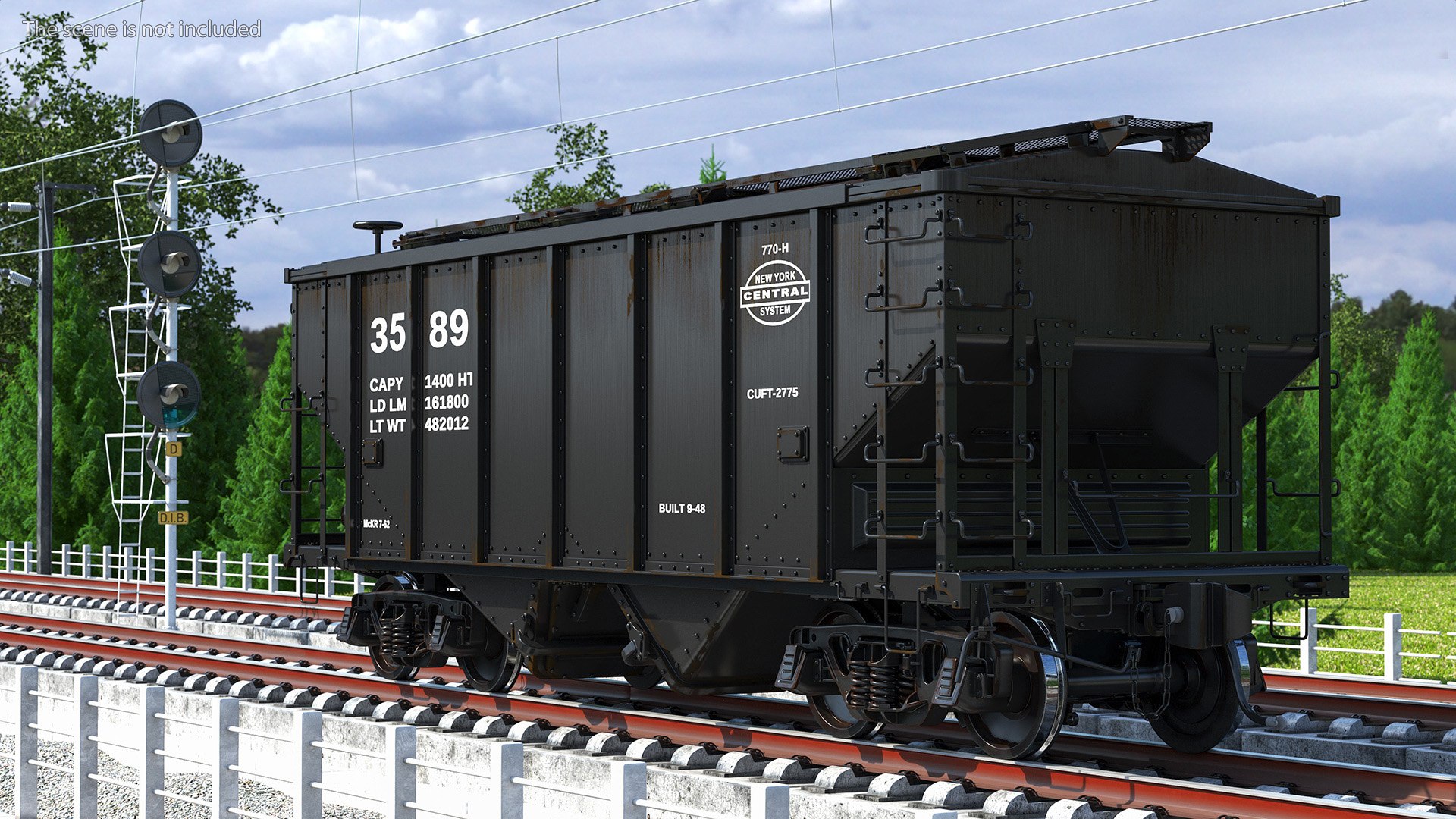 3D Two Bay Covered Hopper model - TurboSquid 2148463