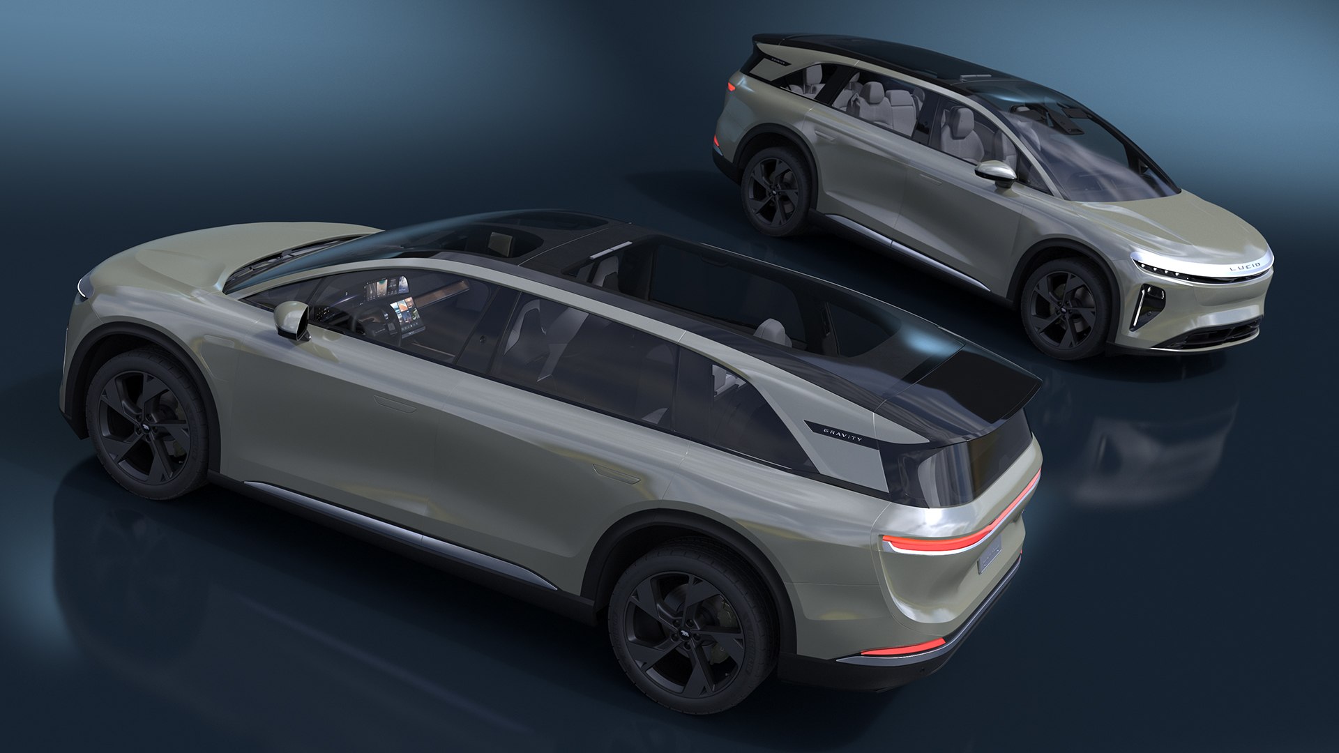 Lucid Gravity 2024 Electric SUV Olive Color Simplified 3D - TurboSquid ...