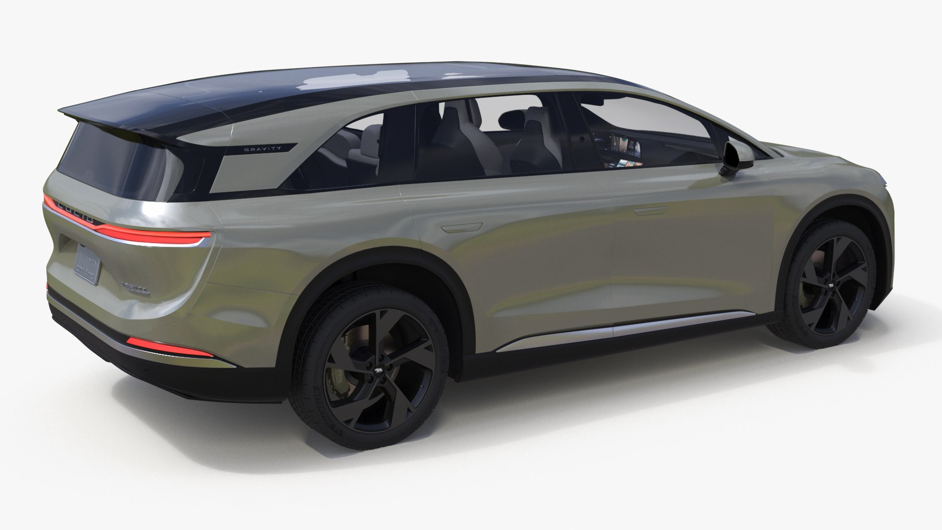 Lucid Gravity 2024 Electric SUV Olive Color Simplified 3D - TurboSquid ...