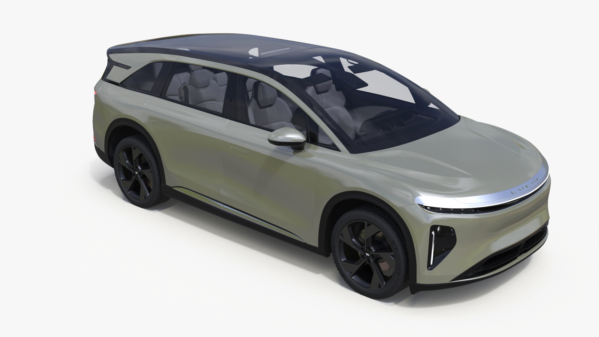 Lucid Gravity 2024 Electric SUV Olive Color Simplified 3D - TurboSquid ...