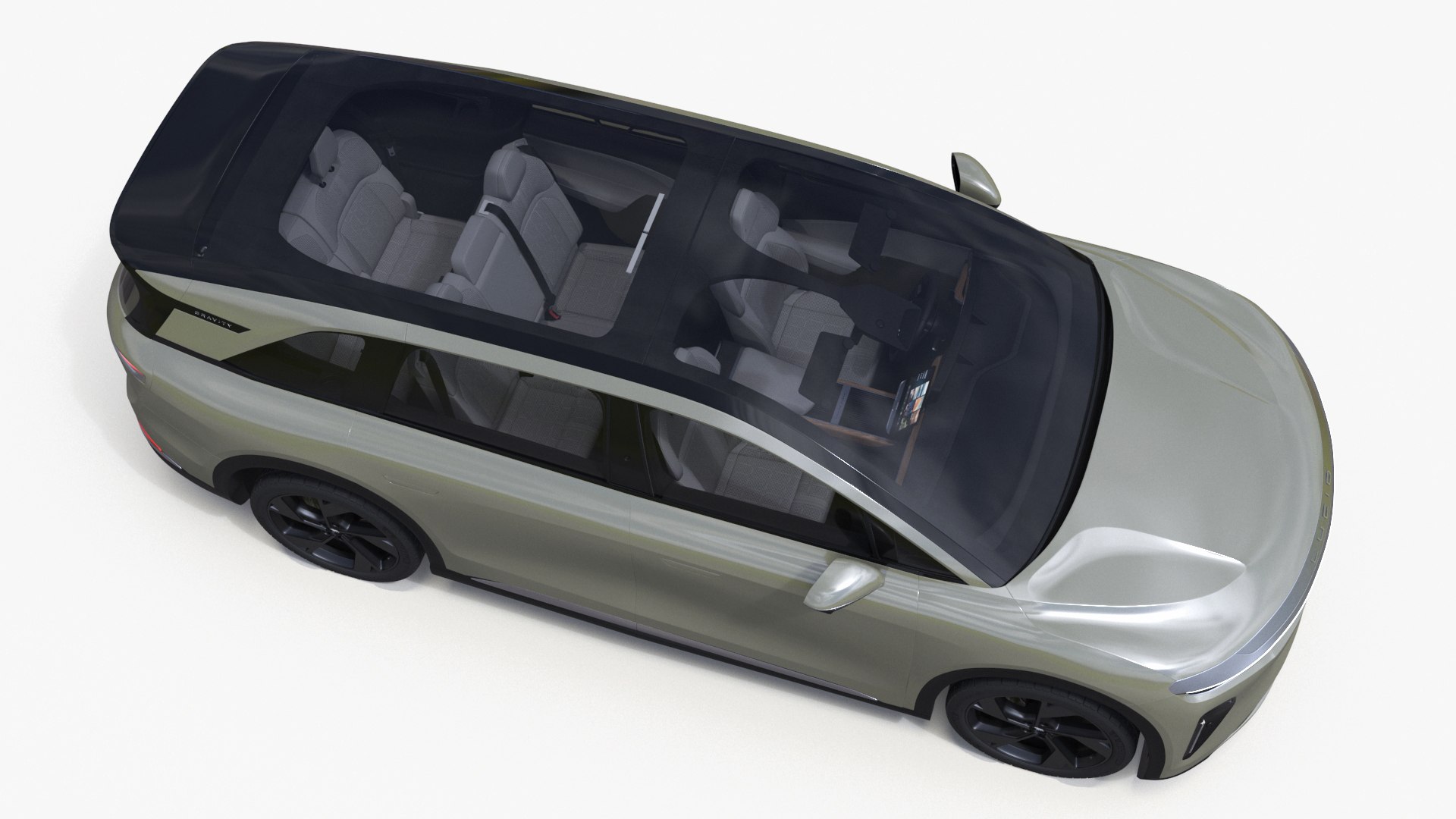 Lucid Gravity 2024 Electric SUV Olive Color Simplified 3D - TurboSquid ...