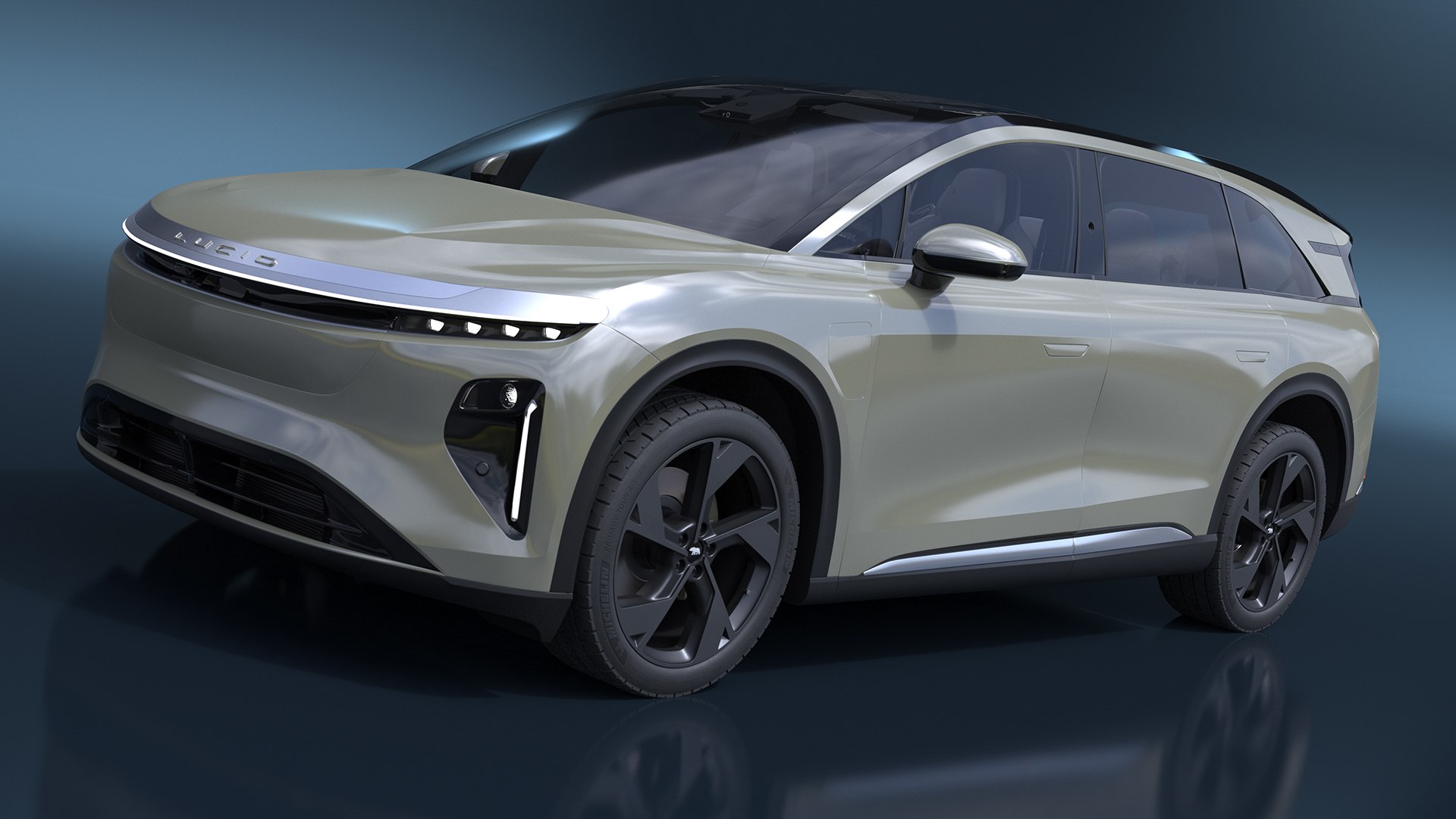 Lucid Gravity 2024 Electric SUV Olive Color Simplified 3D - TurboSquid ...