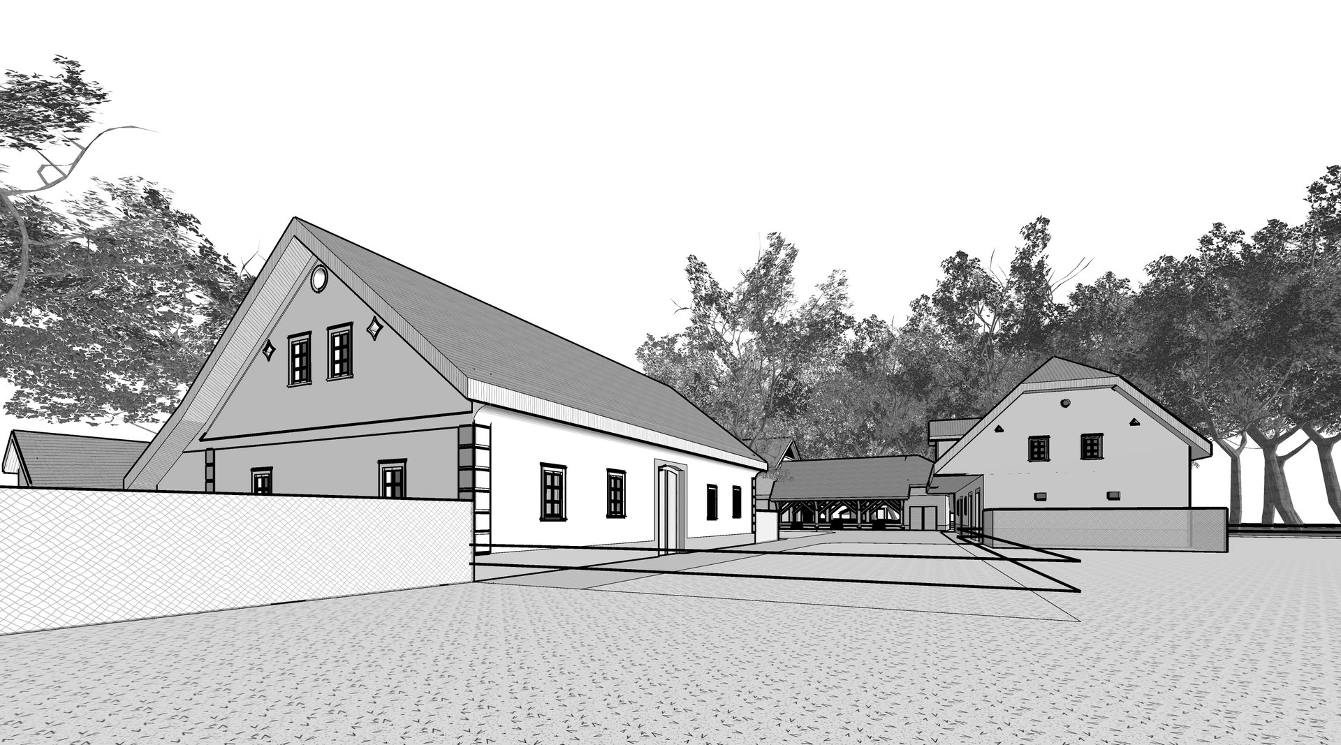 3D Modern Rammed Earth House - Straw Roof Model - TurboSquid 1843887