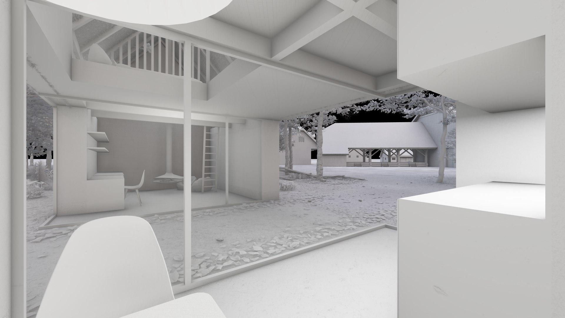 3D Modern Rammed Earth House - Straw Roof Model - TurboSquid 1843887