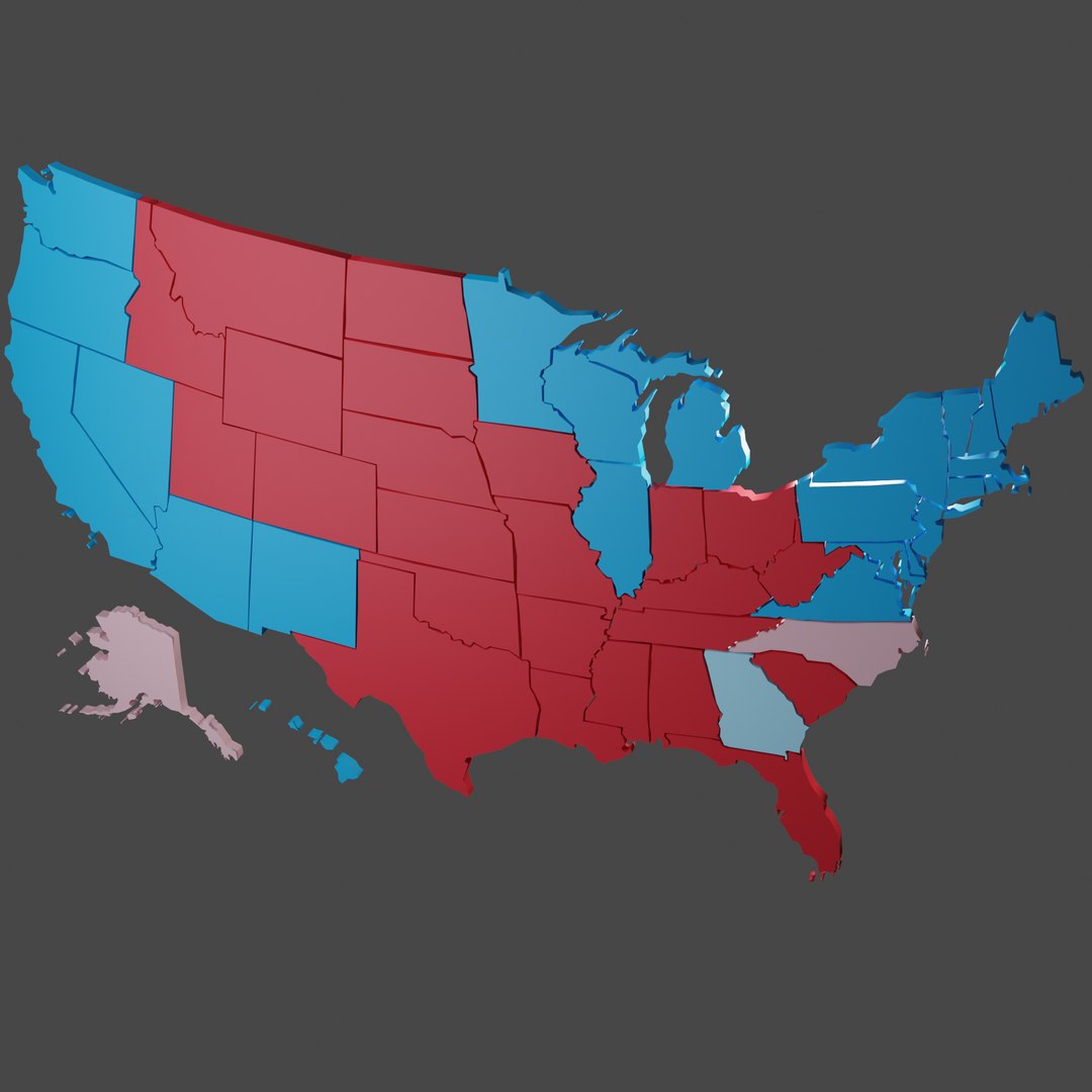 Modeled Maps Election 2020 3D Model - TurboSquid 1646126