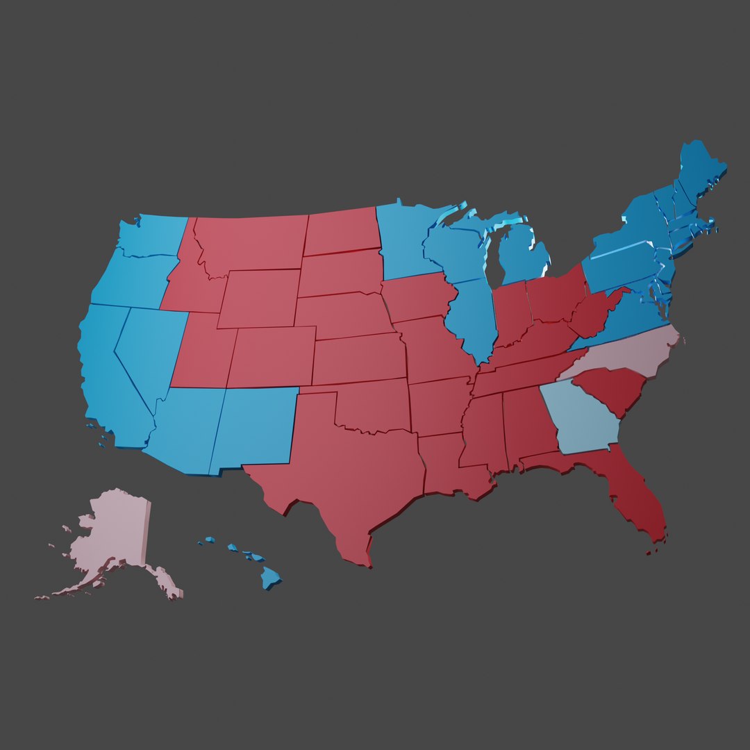 Modeled Maps Election 2020 3D Model - TurboSquid 1646126