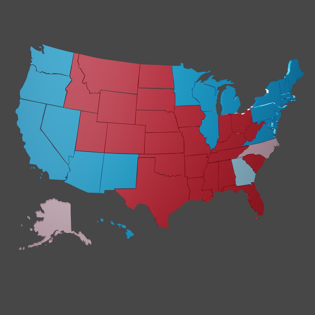 Modeled Maps Election 2020 3D Model - TurboSquid 1646126