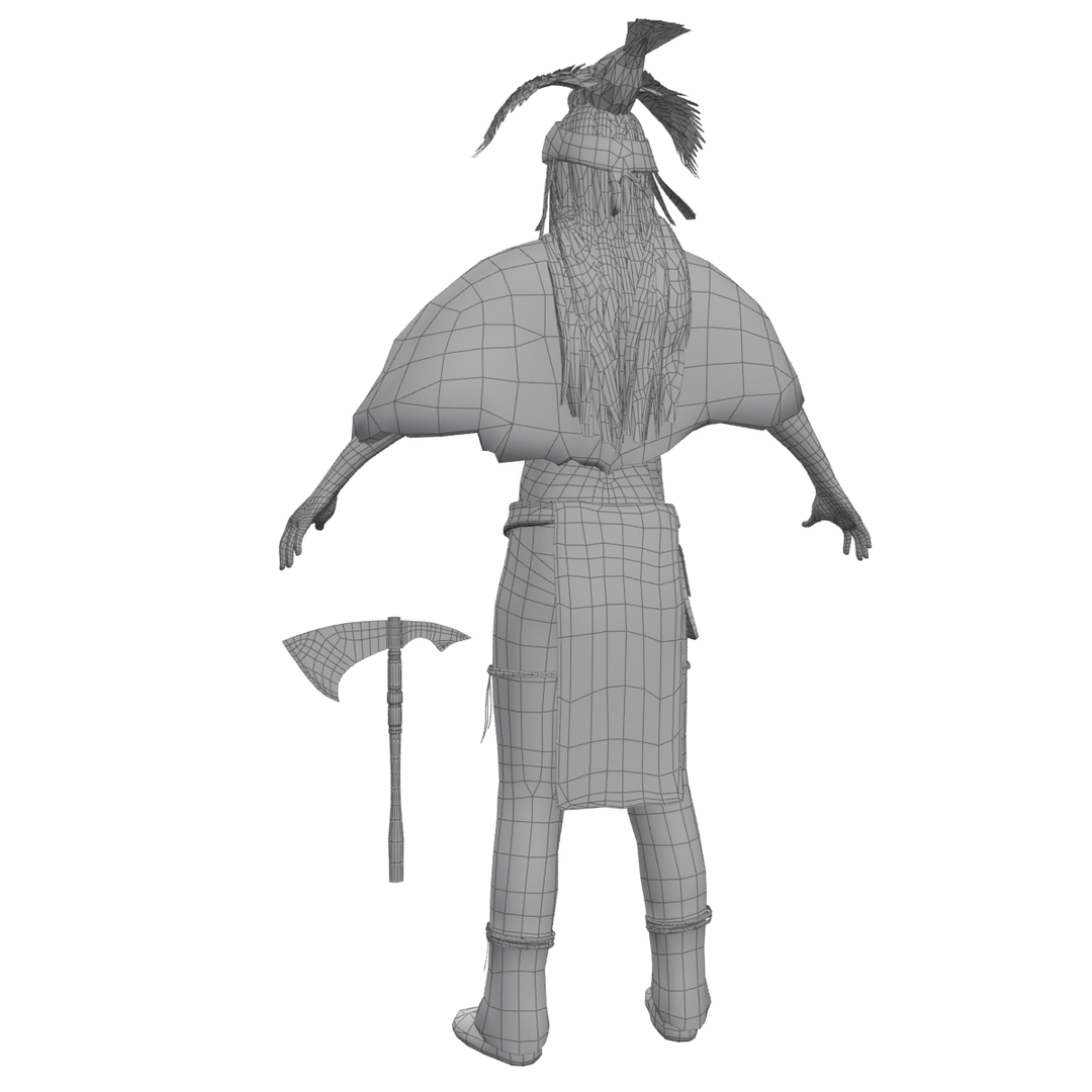 Rigged native american 3D model - TurboSquid 1329444