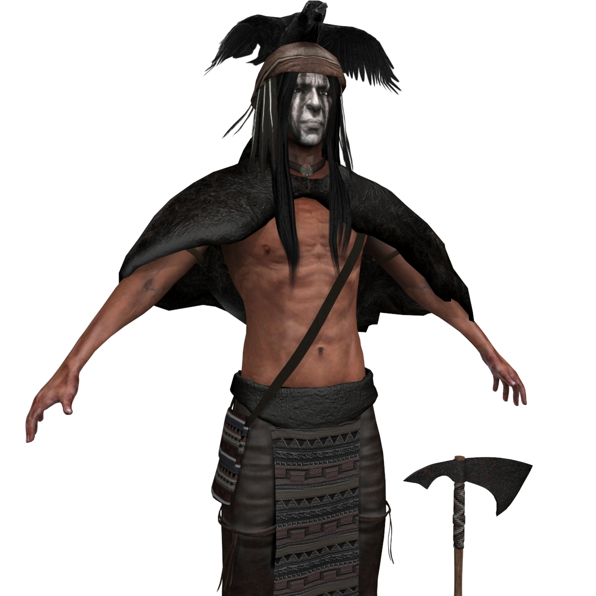 Rigged native american 3D model - TurboSquid 1329444