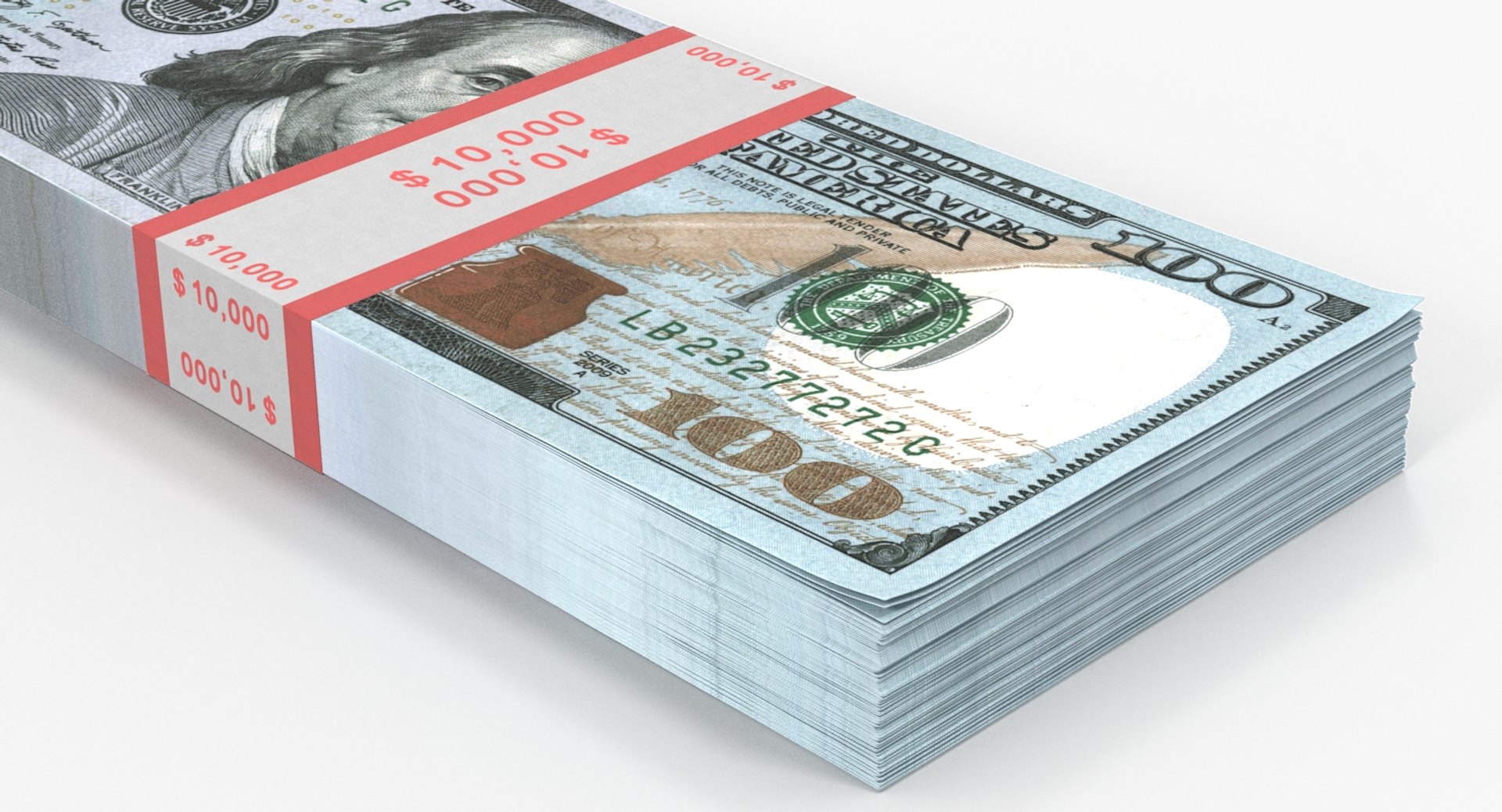 New 100 Dollar Bills 3D - TurboSquid 1230790