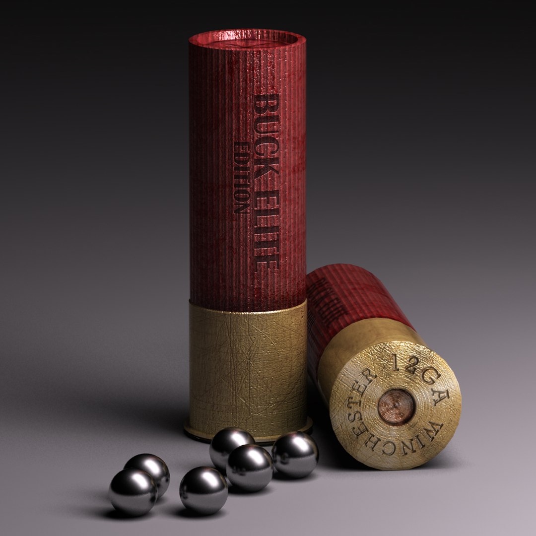 shotgun shell buckshots 3d model