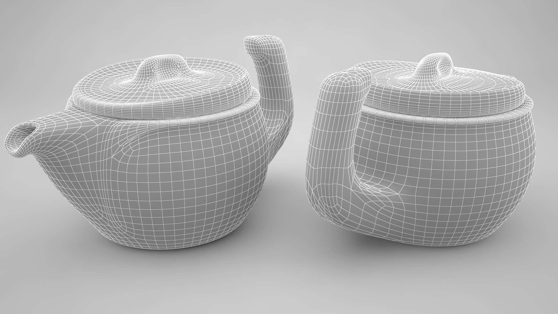 3d Tea Set Model