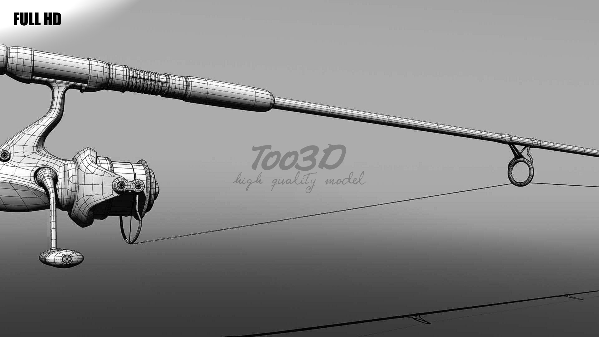 rod reel 3d model