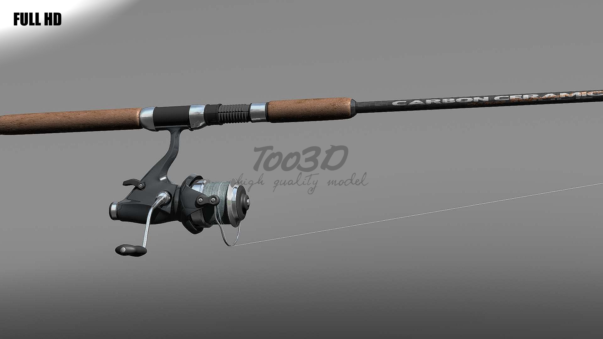 rod reel 3d model