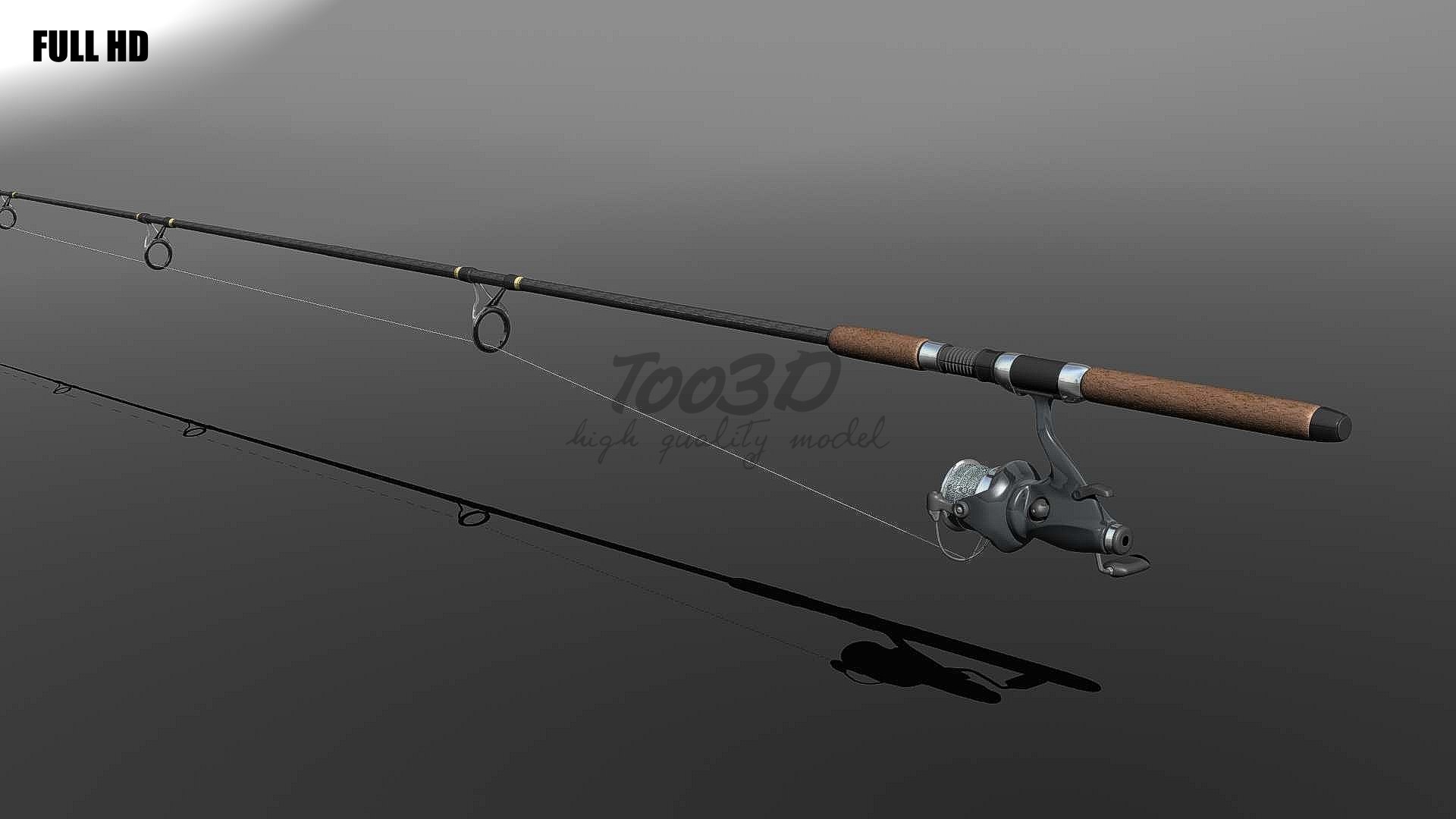 rod reel 3d model
