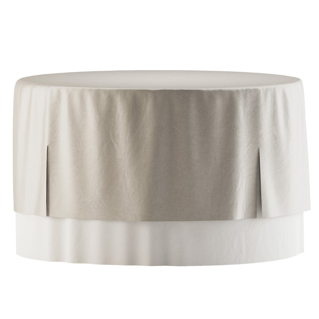 3D Restaurant Tablecloth set Circle model - TurboSquid 2147582