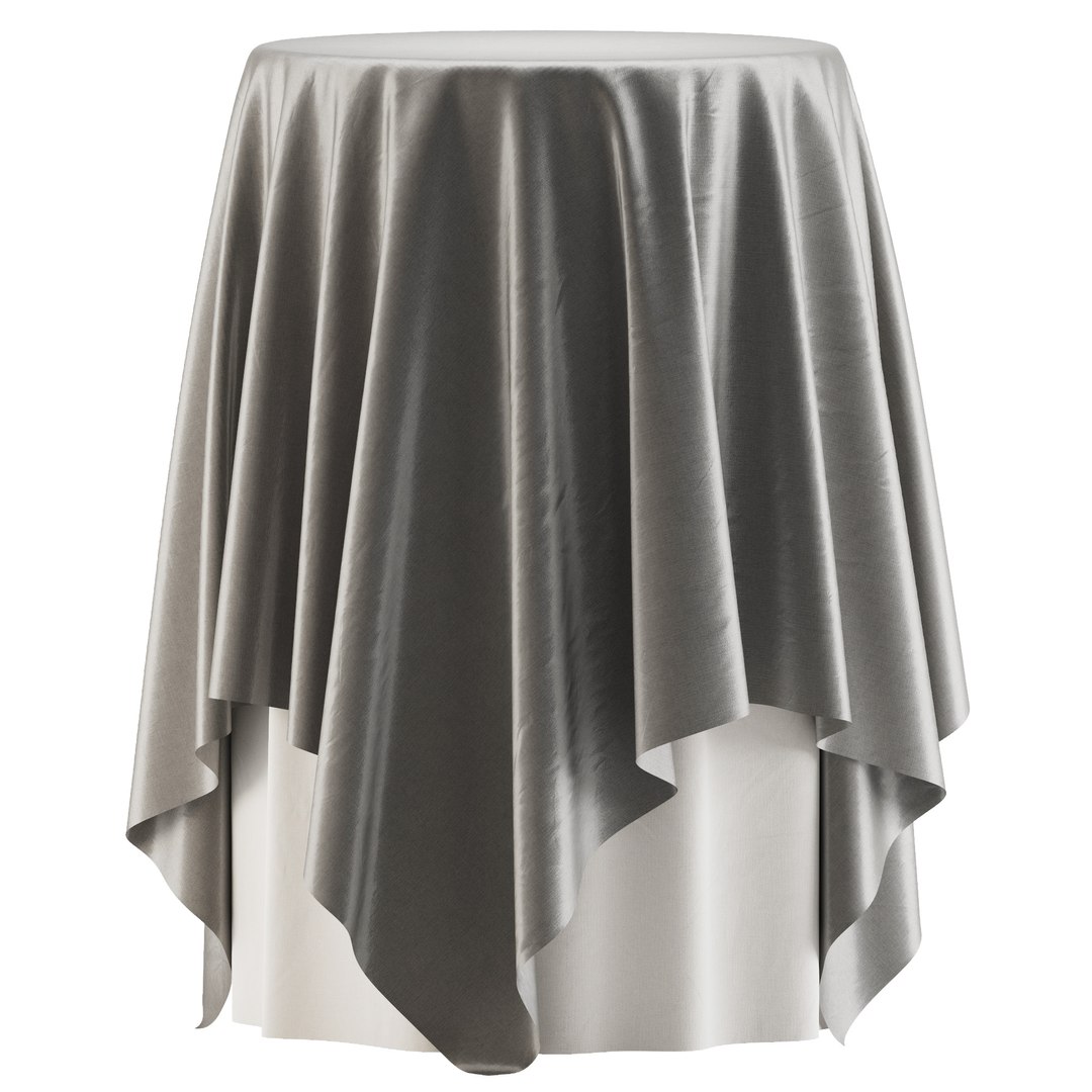 3D Restaurant Tablecloth set Circle model - TurboSquid 2147582
