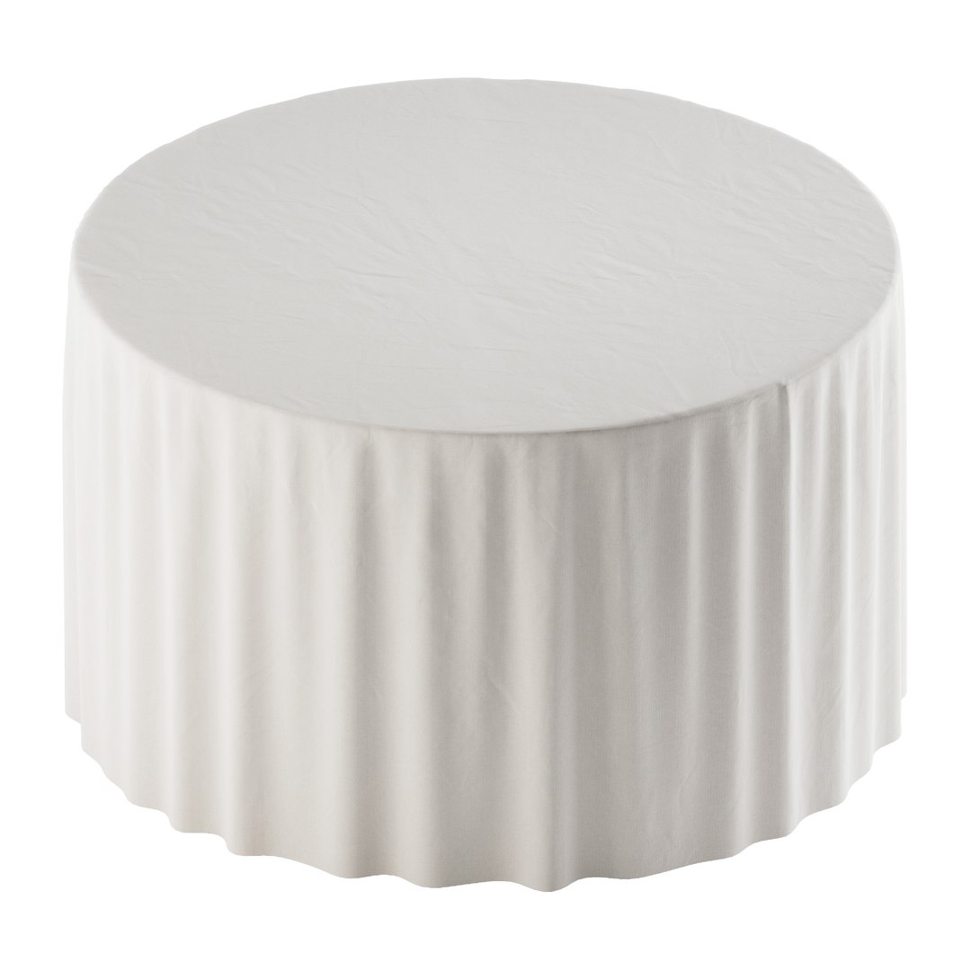 3D Restaurant Tablecloth set Circle model - TurboSquid 2147582