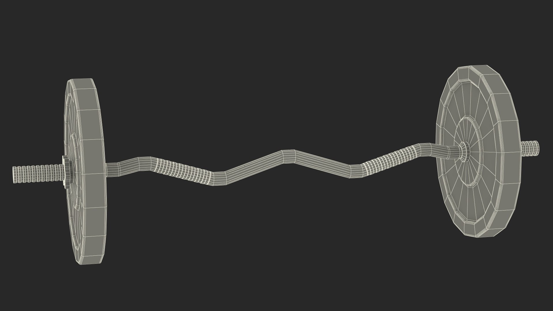 Curved Barbell 3D Model - TurboSquid 2266941