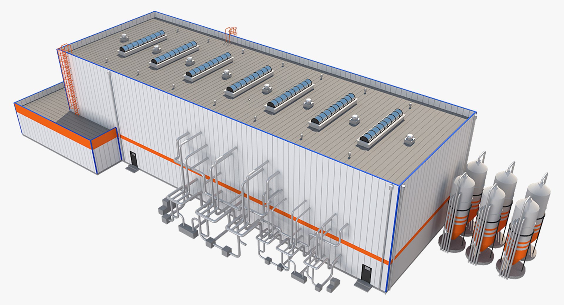 3D industrial building model - TurboSquid 1324029