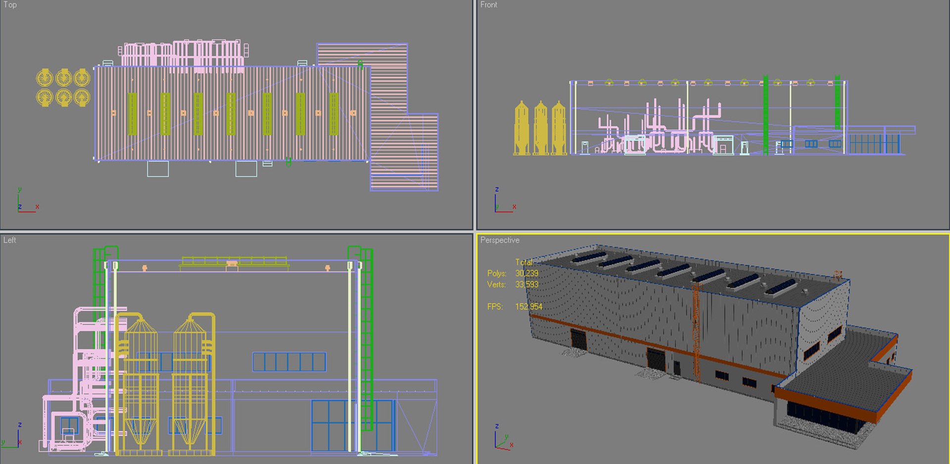 3D industrial building model - TurboSquid 1324029