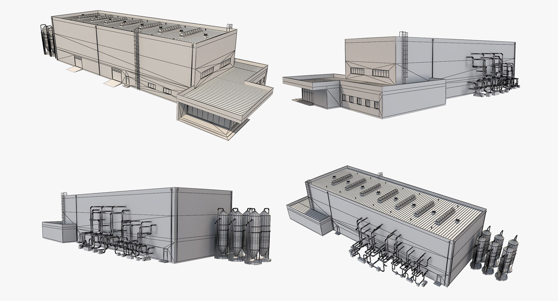 3D industrial building model - TurboSquid 1324029