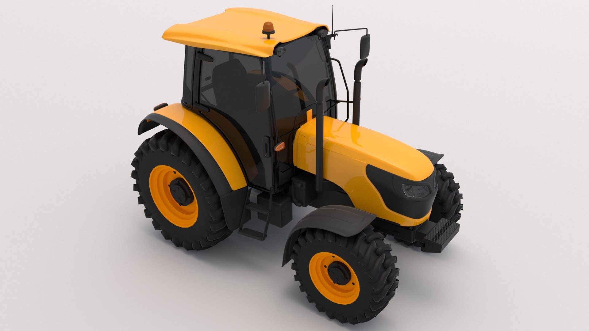 3D tractor yellow model - TurboSquid 1559594