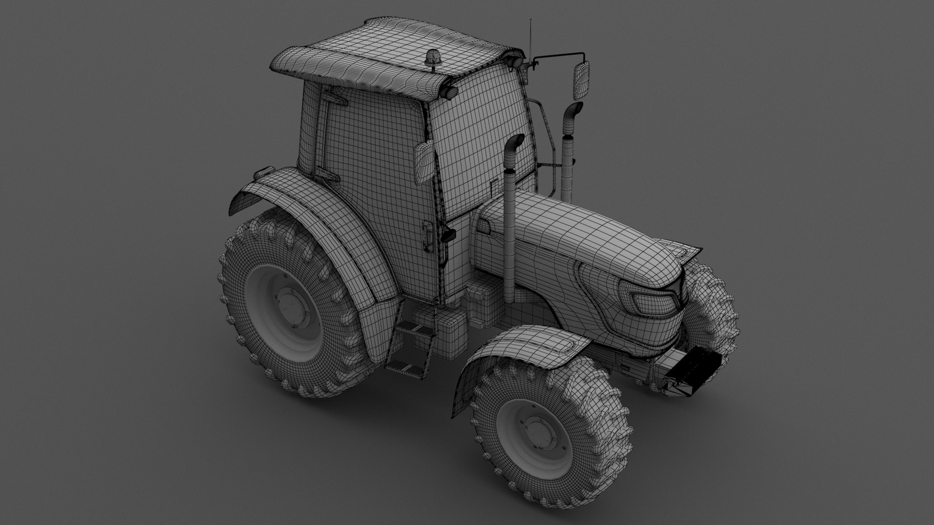 3D tractor yellow model - TurboSquid 1559594