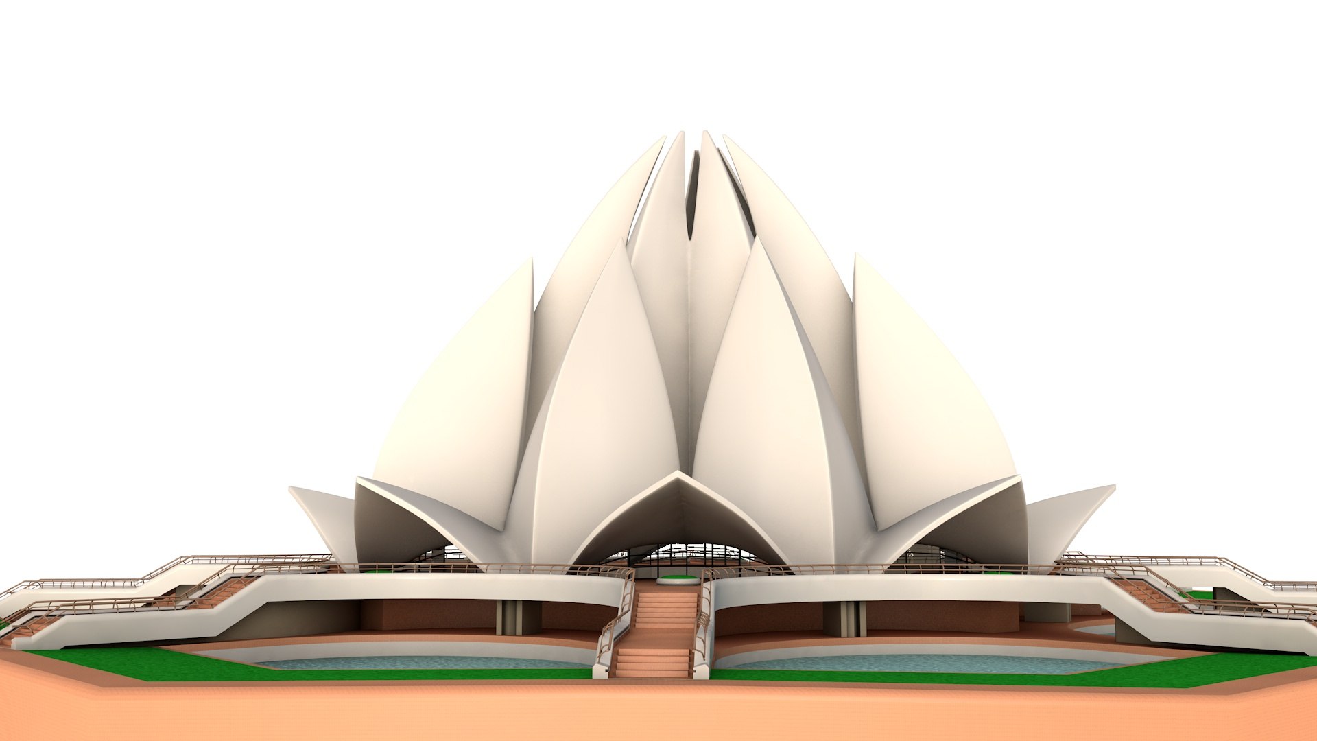 Lotus Temple Model - TurboSquid 1829238