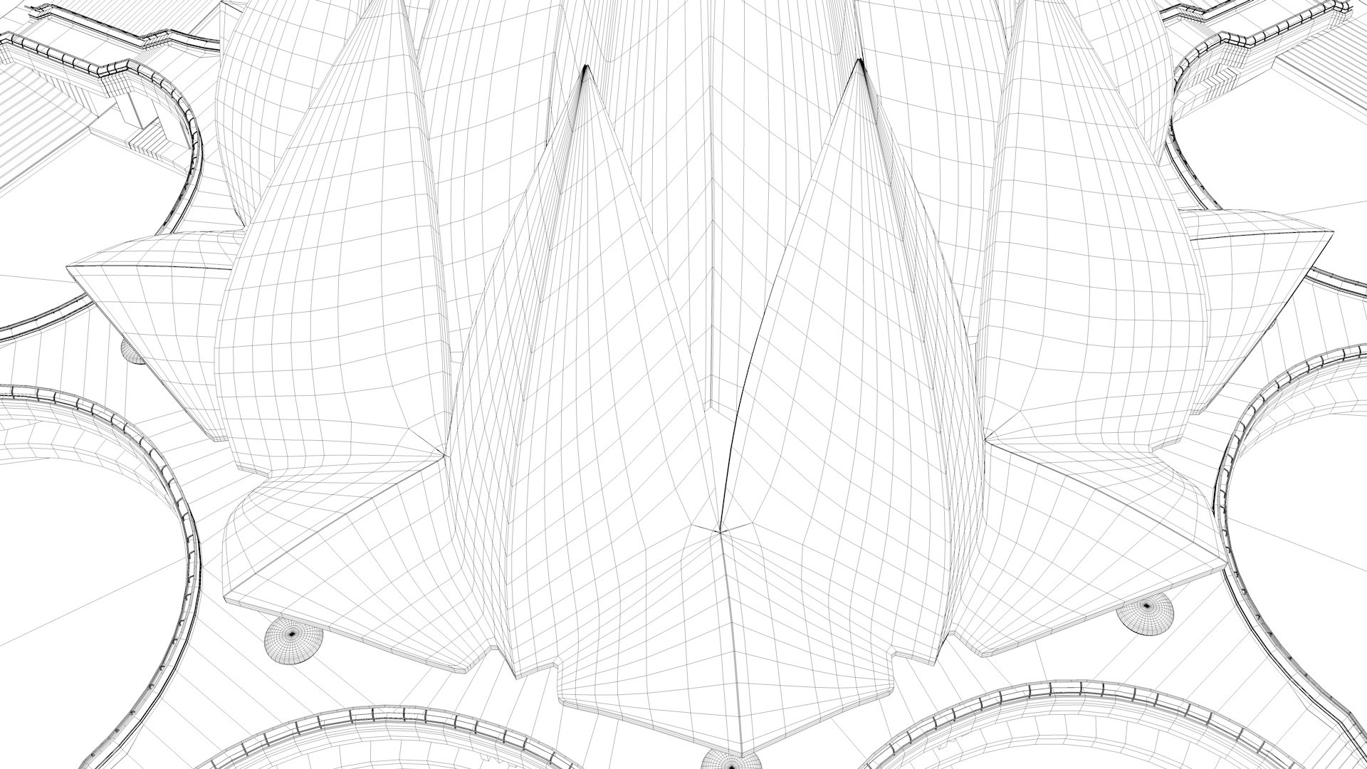 Lotus Temple model - TurboSquid 1829238