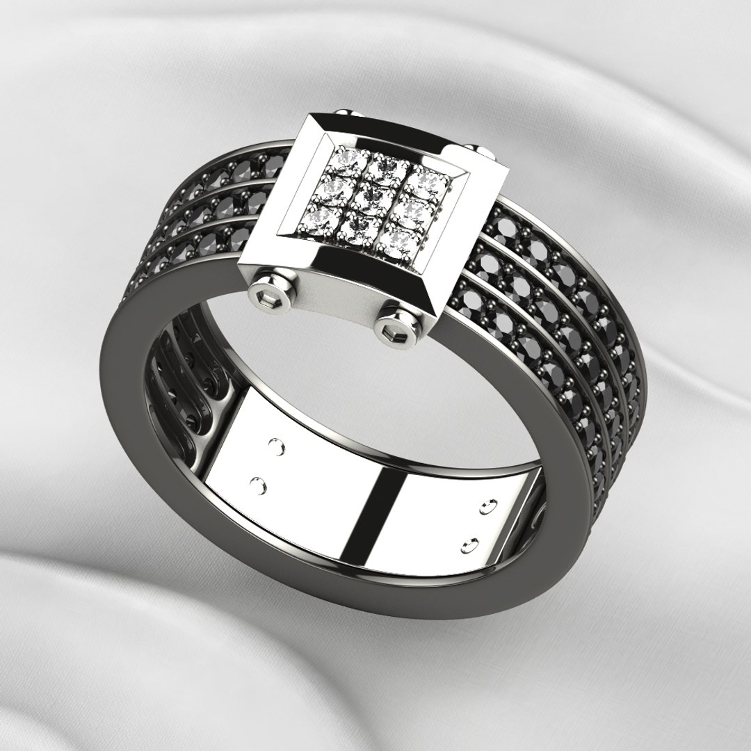 3D Model Zancan Style Mens Ring - TurboSquid 1529728