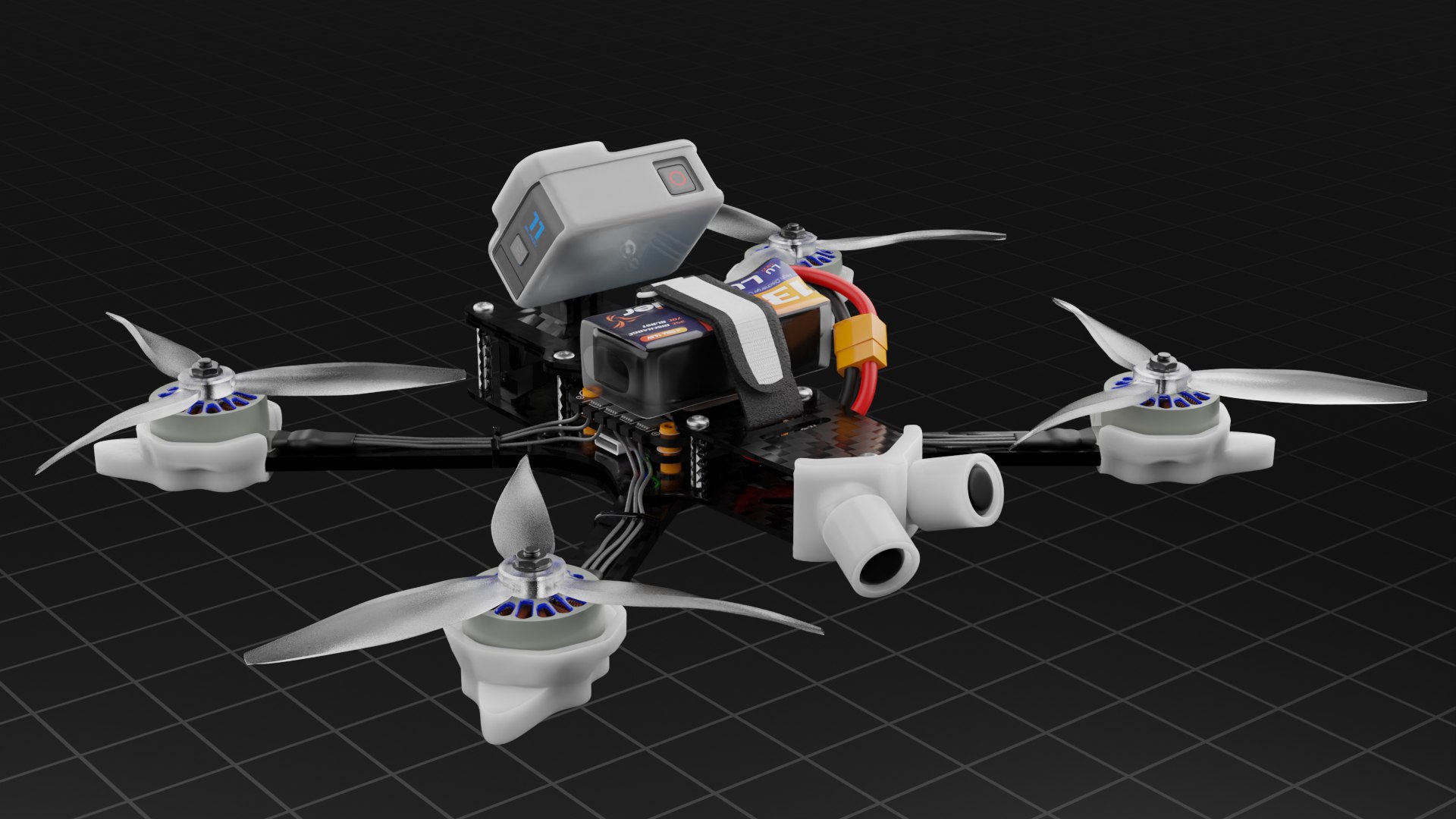 3D Custom FPV Drone GoPro 11 Vanover Vannystyle 5 SpeedyBee F405 Model ...