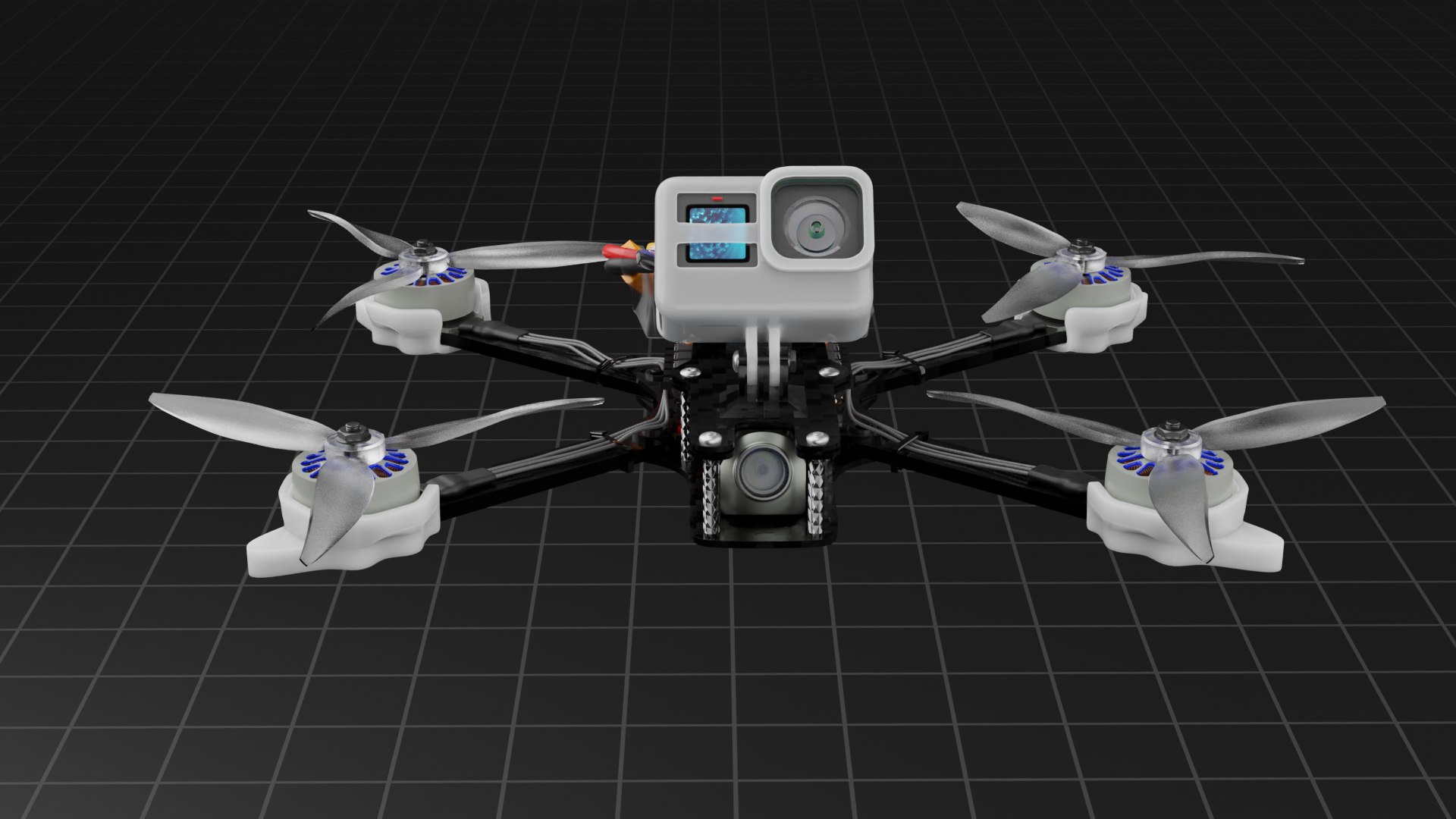 3D Custom FPV Drone GoPro 11 Vanover Vannystyle 5 SpeedyBee F405 Model ...