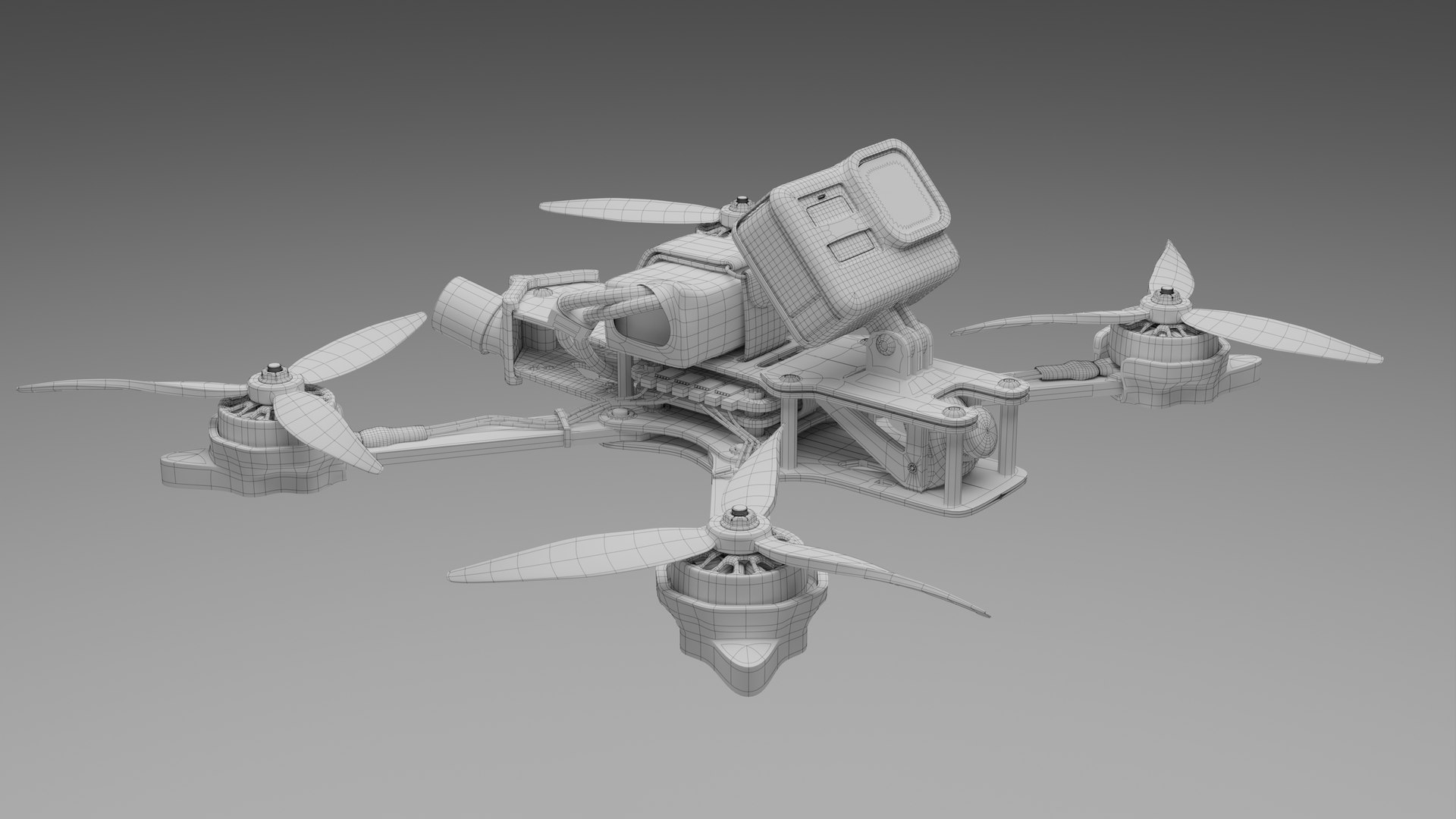 3D Custom FPV Drone GoPro 11 Vanover Vannystyle 5 SpeedyBee F405 Model ...