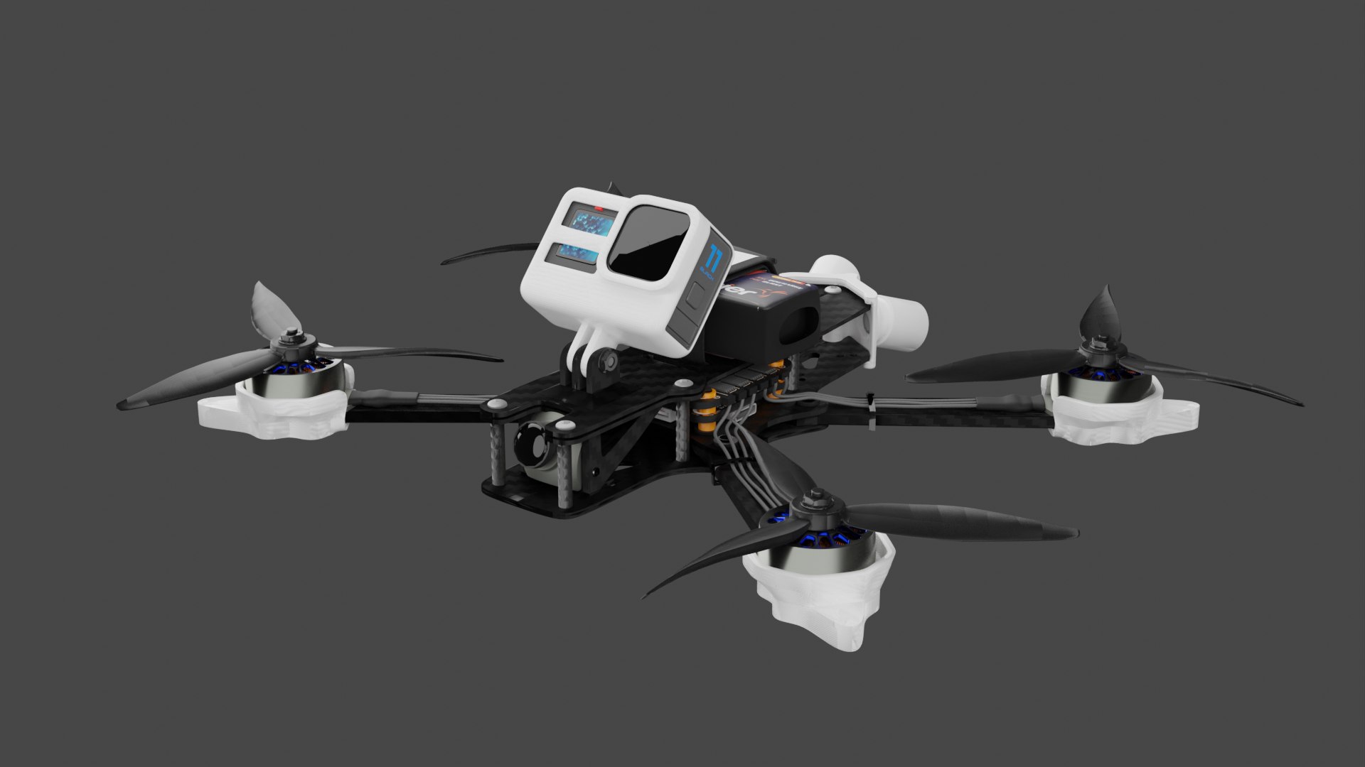 3D Custom FPV Drone GoPro 11 Vanover Vannystyle 5 SpeedyBee F405 Model ...