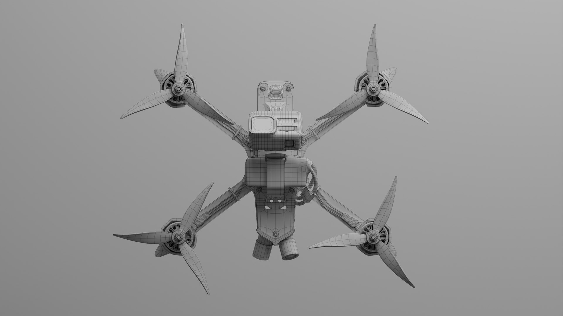 3D Custom FPV Drone GoPro 11 Vanover Vannystyle 5 SpeedyBee F405 Model ...