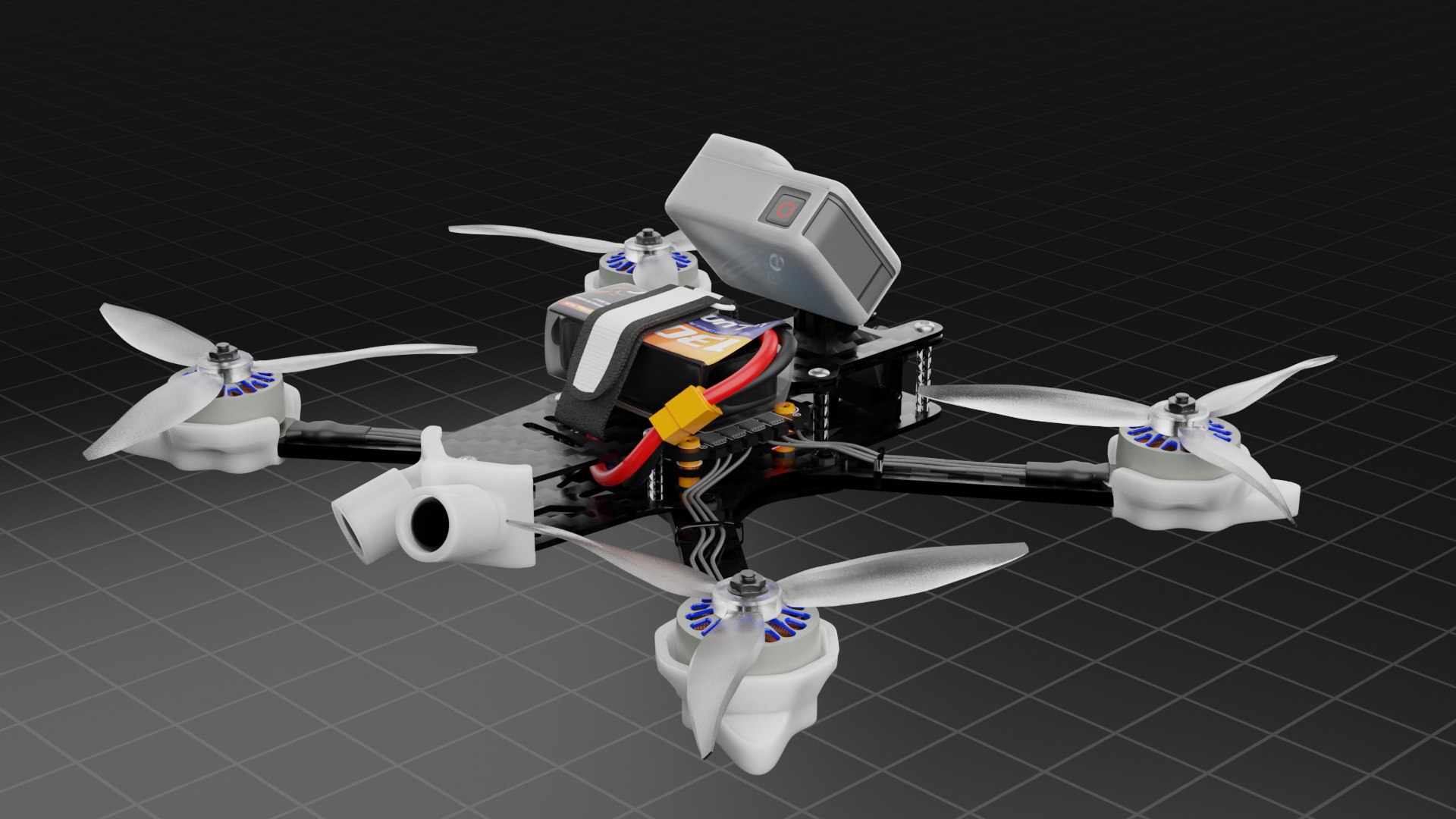 3D Custom FPV Drone GoPro 11 Vanover Vannystyle 5 SpeedyBee F405 Model ...