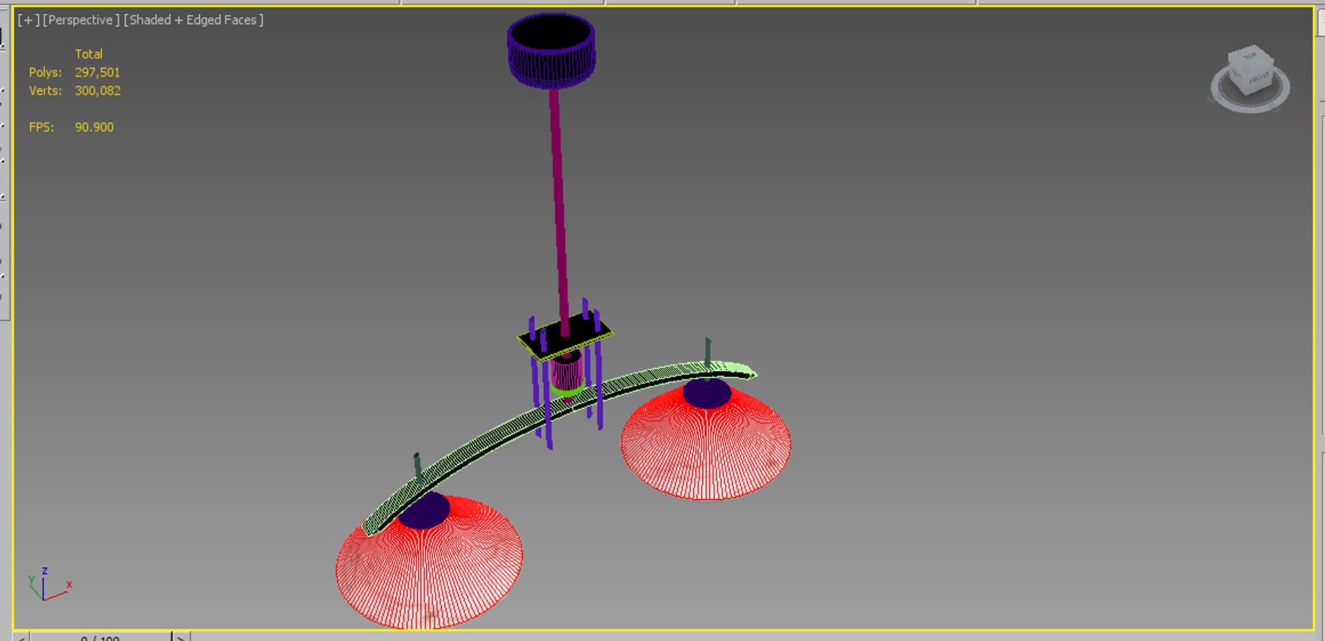 3d Model Chinese Lamp