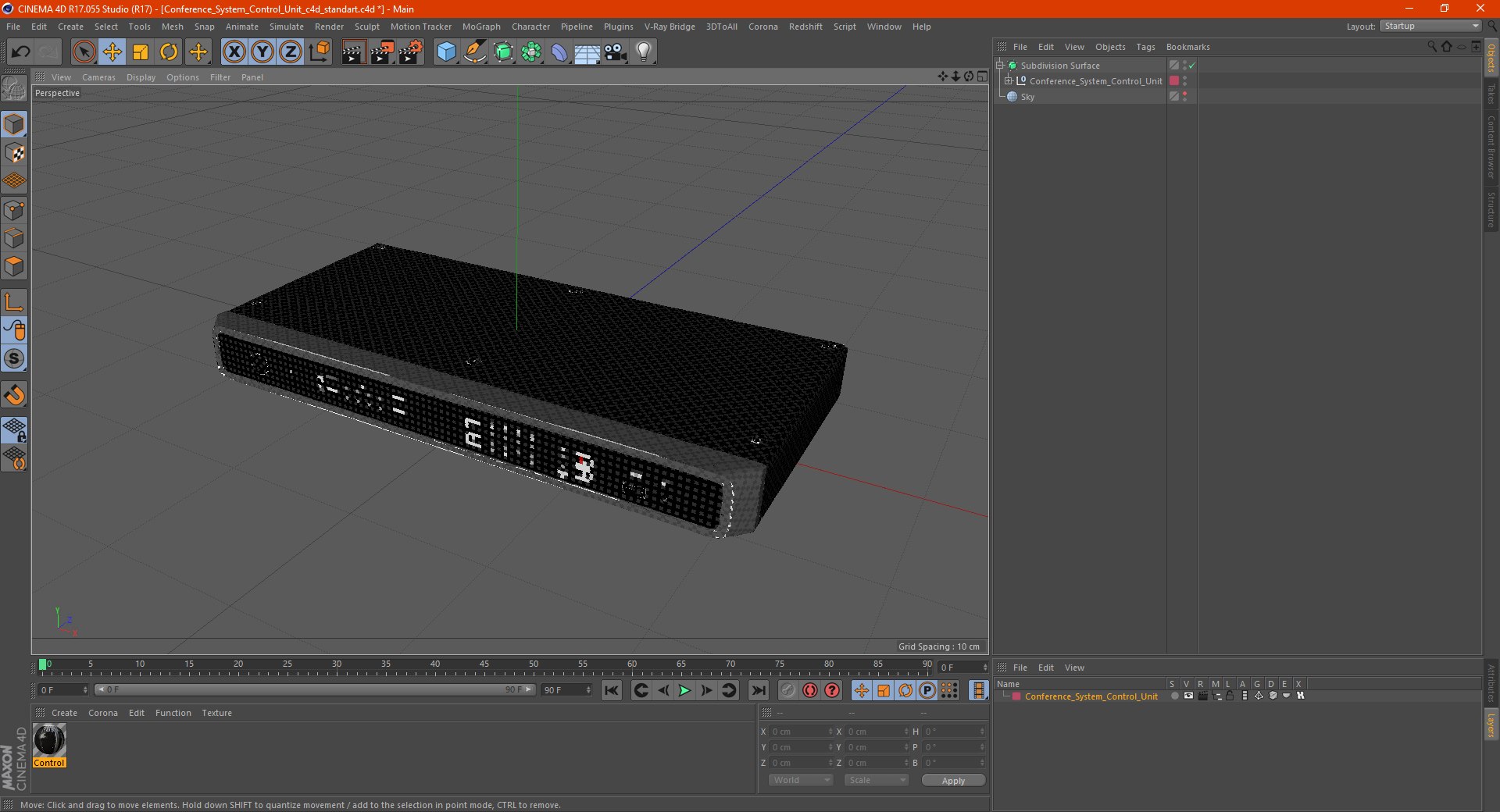 3D Conference System Control Unit model - TurboSquid 1765301