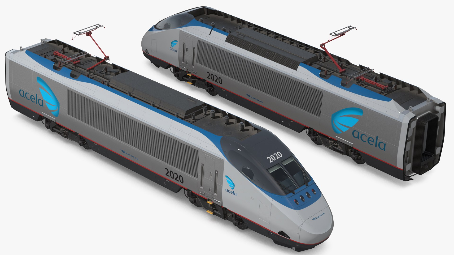 3D amtrak acela express locomotive - TurboSquid 1447335